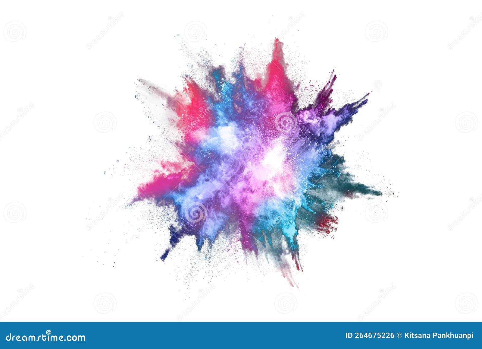 Colorful powder explosion stock photo. Image of explode - 264675226