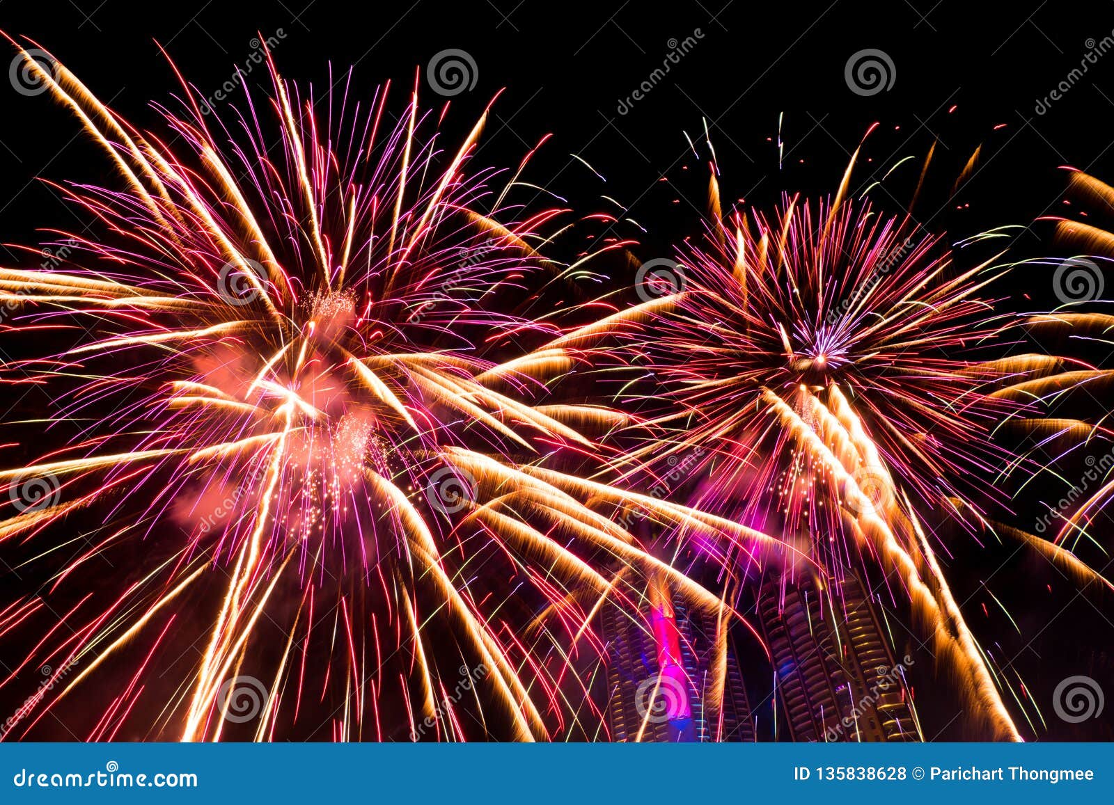 Abstract Colored Firework Background . Celebration and Anniversary ...