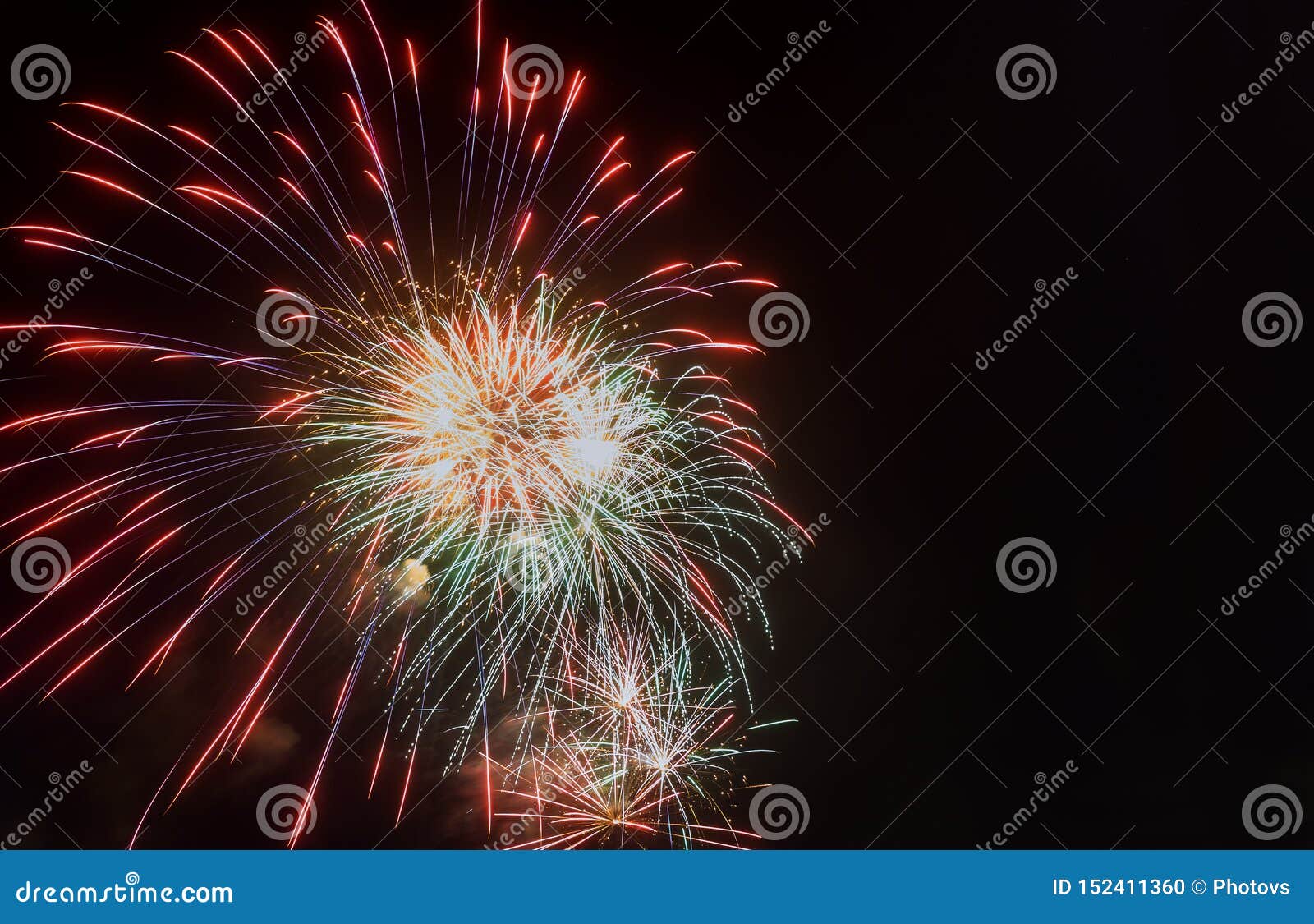 Abstract Colored Firework Background with Free Space Stock Photo ...