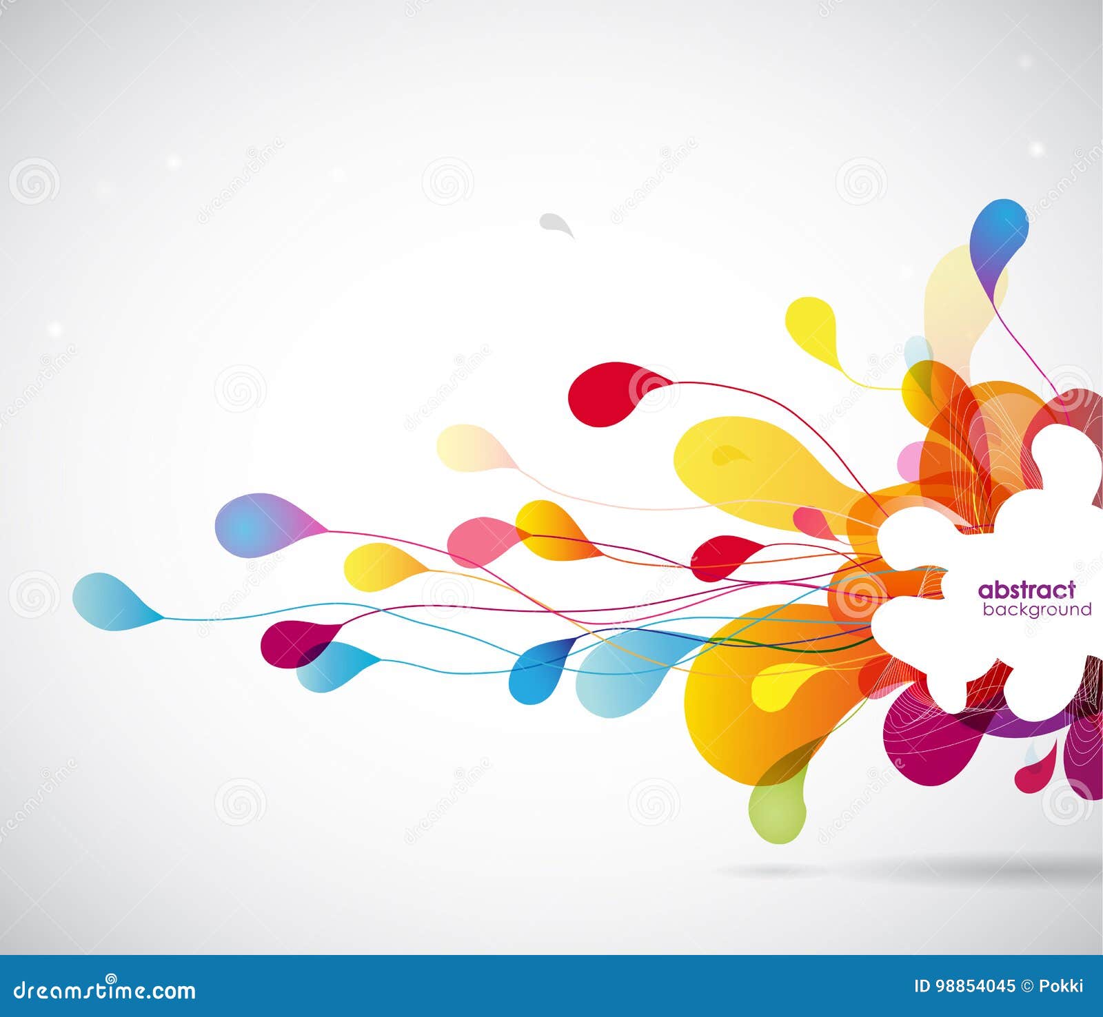 Abstract Colored Flower Background with Circles. Stock Vector ...