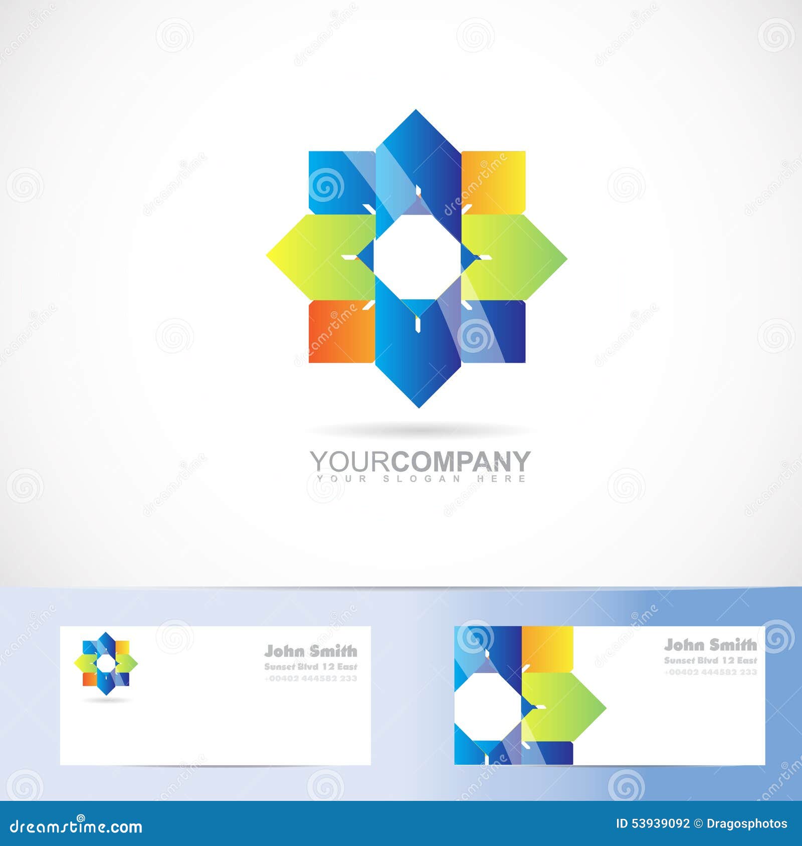 Abstract Colored Flower Logo Stock Vector - Illustration of vector ...