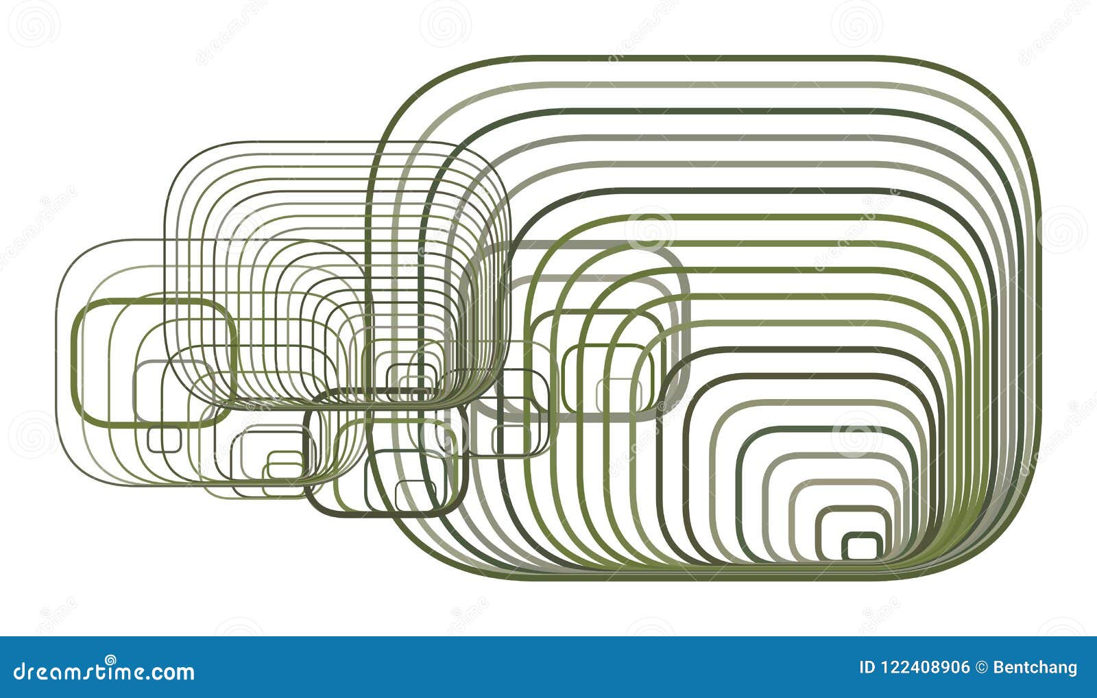 Abstract Colored Geometric Rounded Rectangle Pattern. Repeat ...