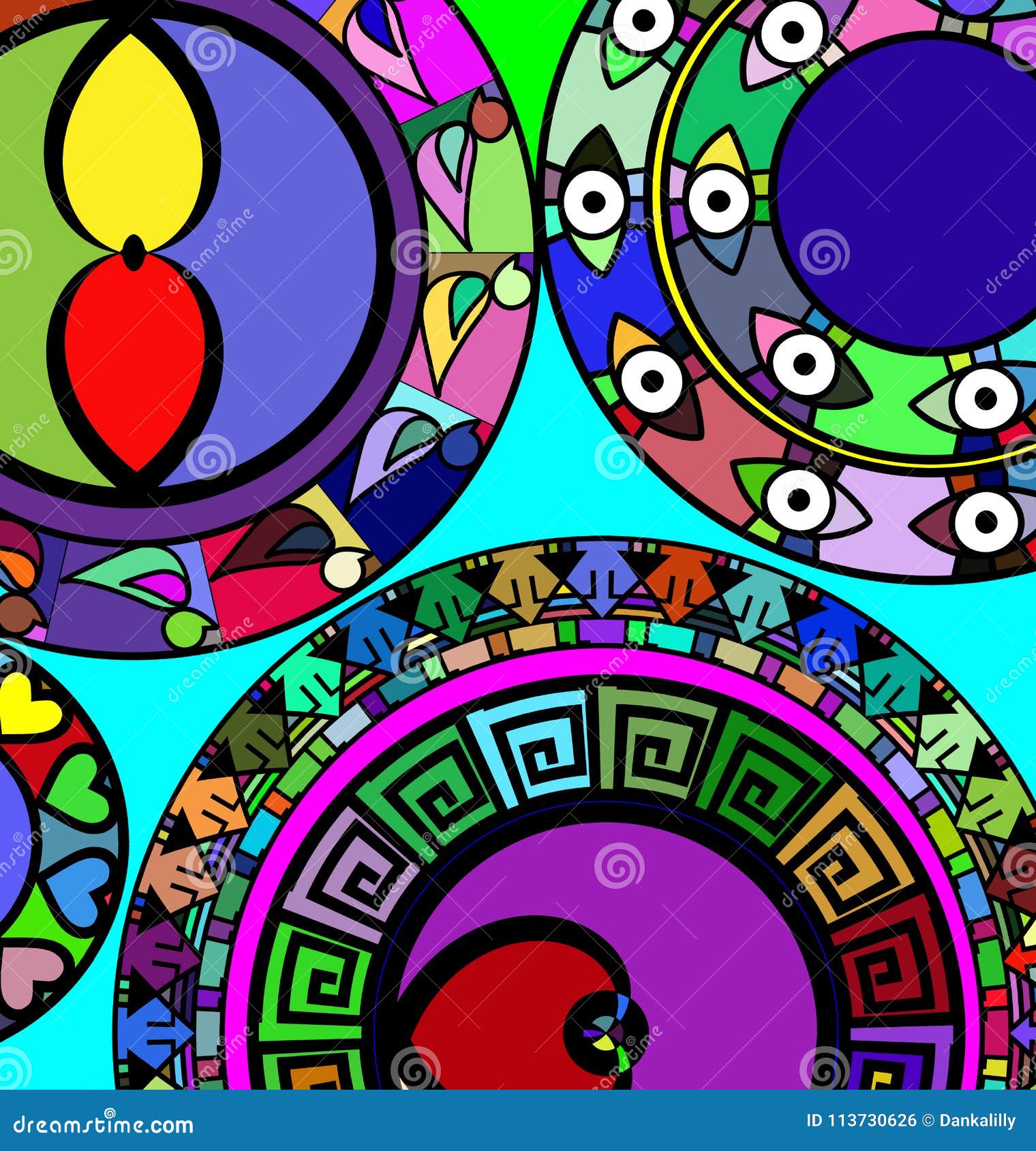 Abstract colored circles stock vector. Illustration of decorate - 113730626