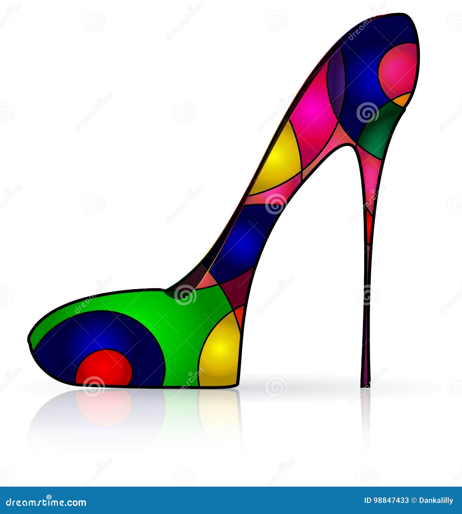 Abstract Colored Image of the Shoe Stock Vector - Illustration of ...