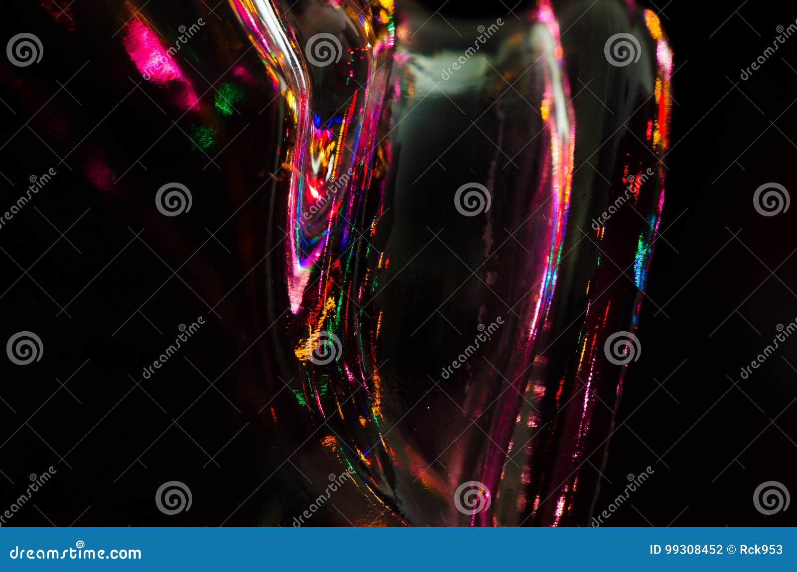 Colored Lights Reflecting in the Darkness Stock Photo - Image of ...