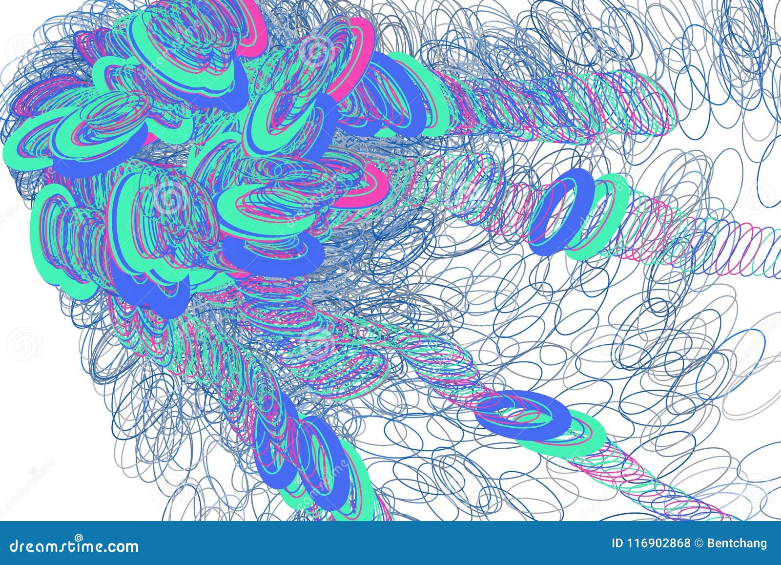 Abstract Colored Motion Particle Or Random Shape Pattern Web Messy