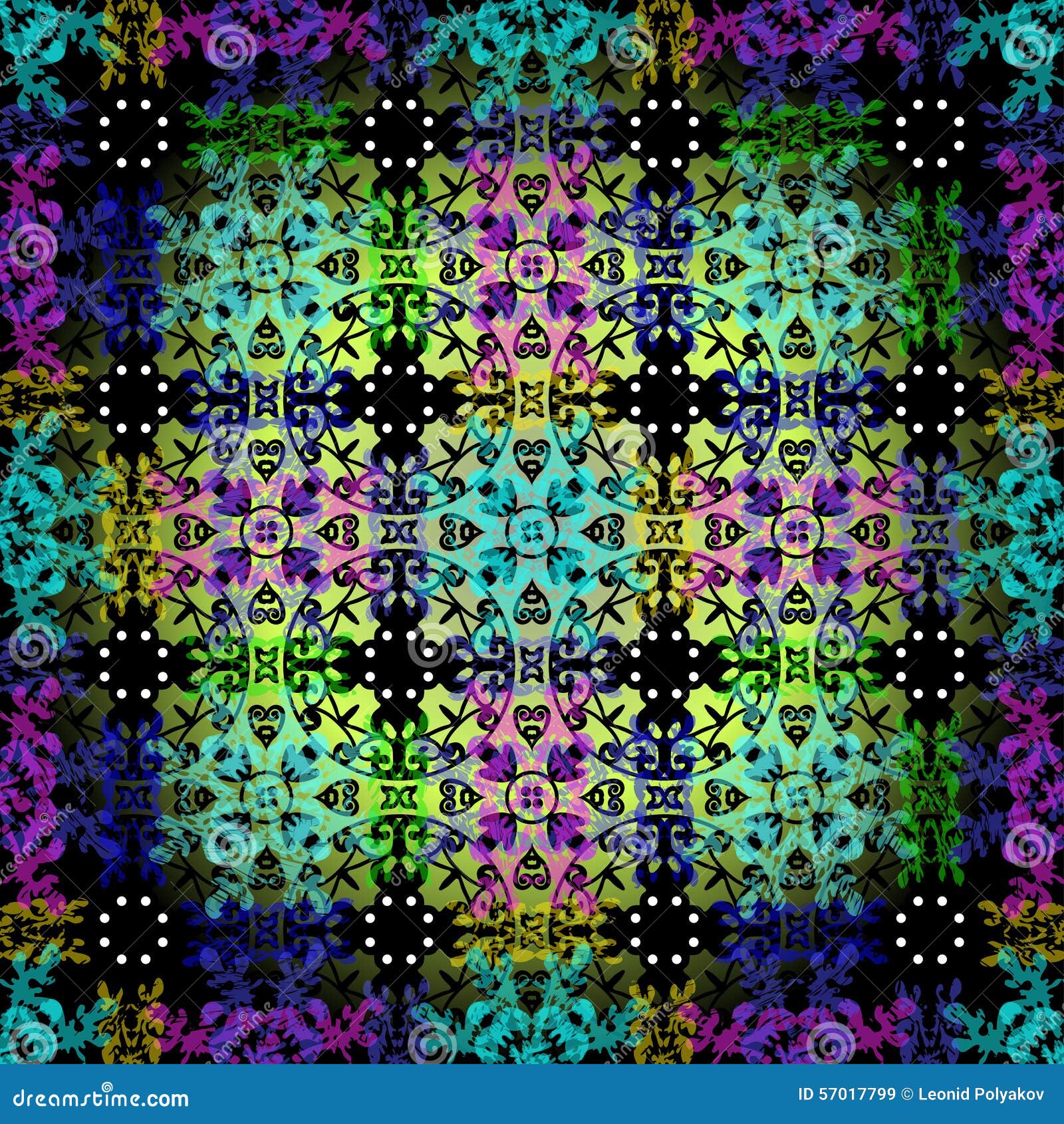 Abstract Colored Objects Against a Background Backlit Seamless Vector ...