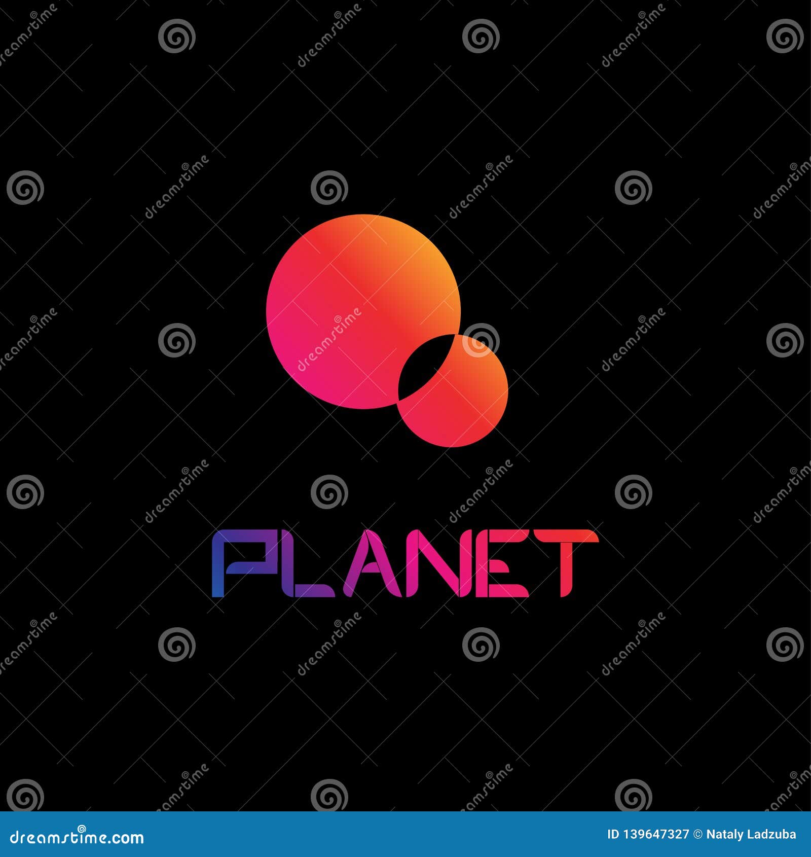 Planets Logo Design 2 Cartoon Vector | CartoonDealer.com #119463599
