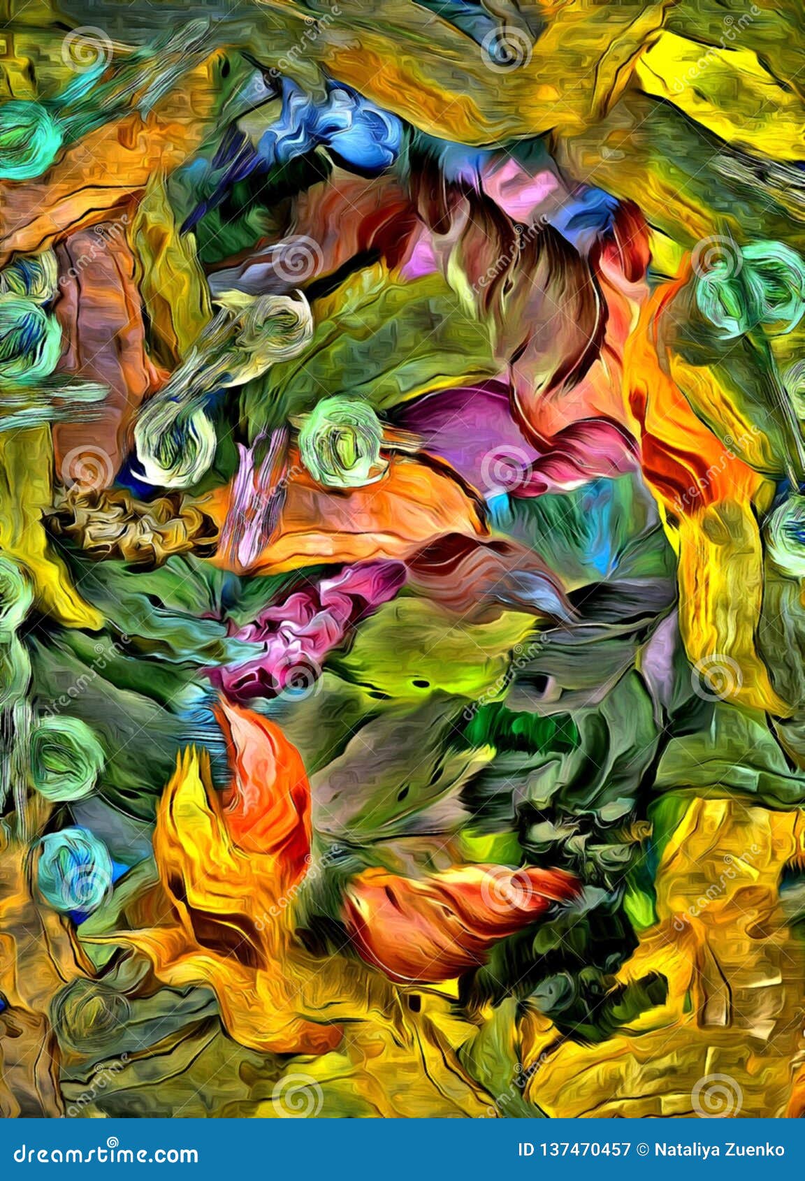 Abstract Colored Psychedelic Grunge Background with Texture of ...