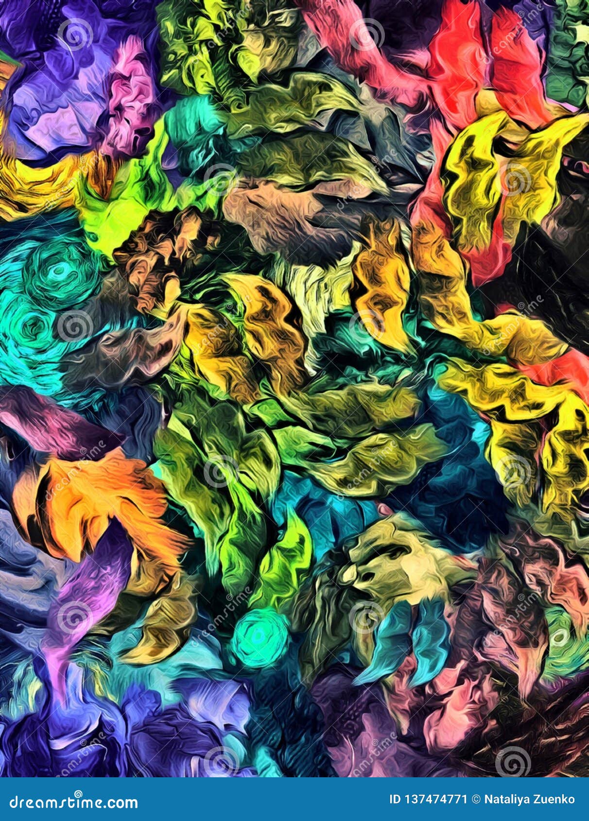 Abstract Colored Psychedelic Grunge Background with Texture of ...