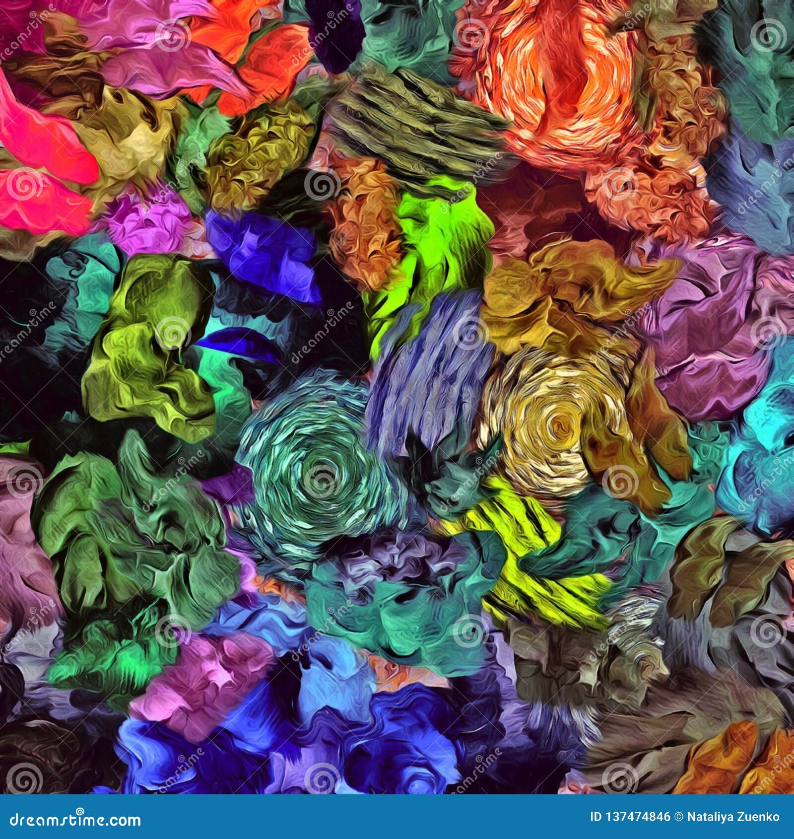 Abstract Colored Psychedelic Grunge Background with Texture of ...