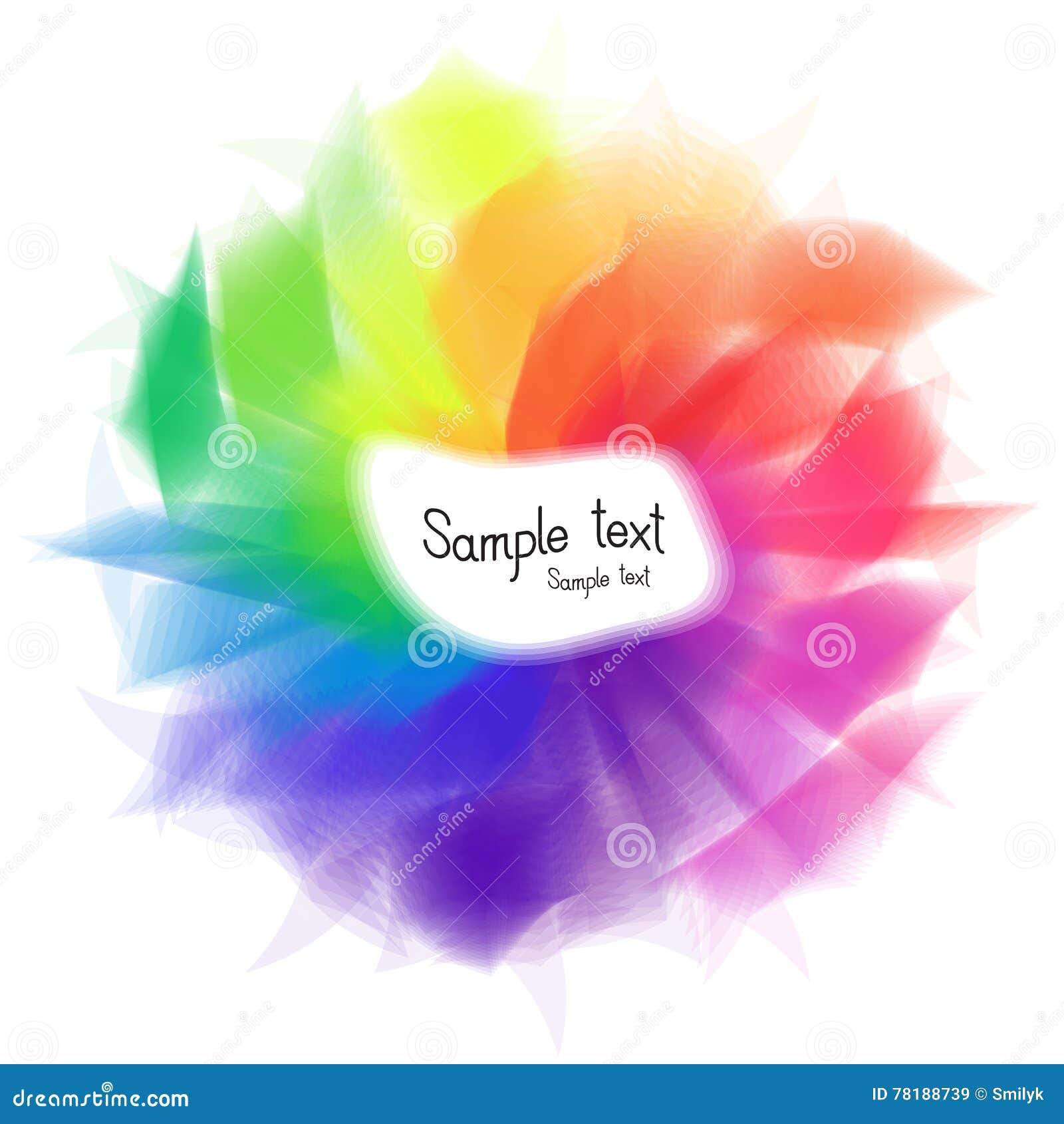 Abstract Colored Rainbow Text Template Stock Vector - Illustration of ...