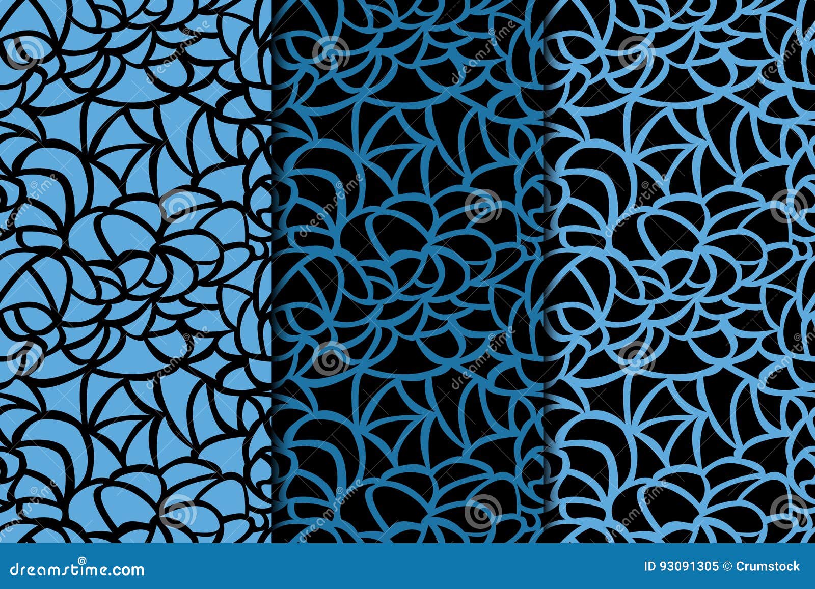 Abstract Colored Seamless Pattern. Black and Blue Fabric Print Stock ...
