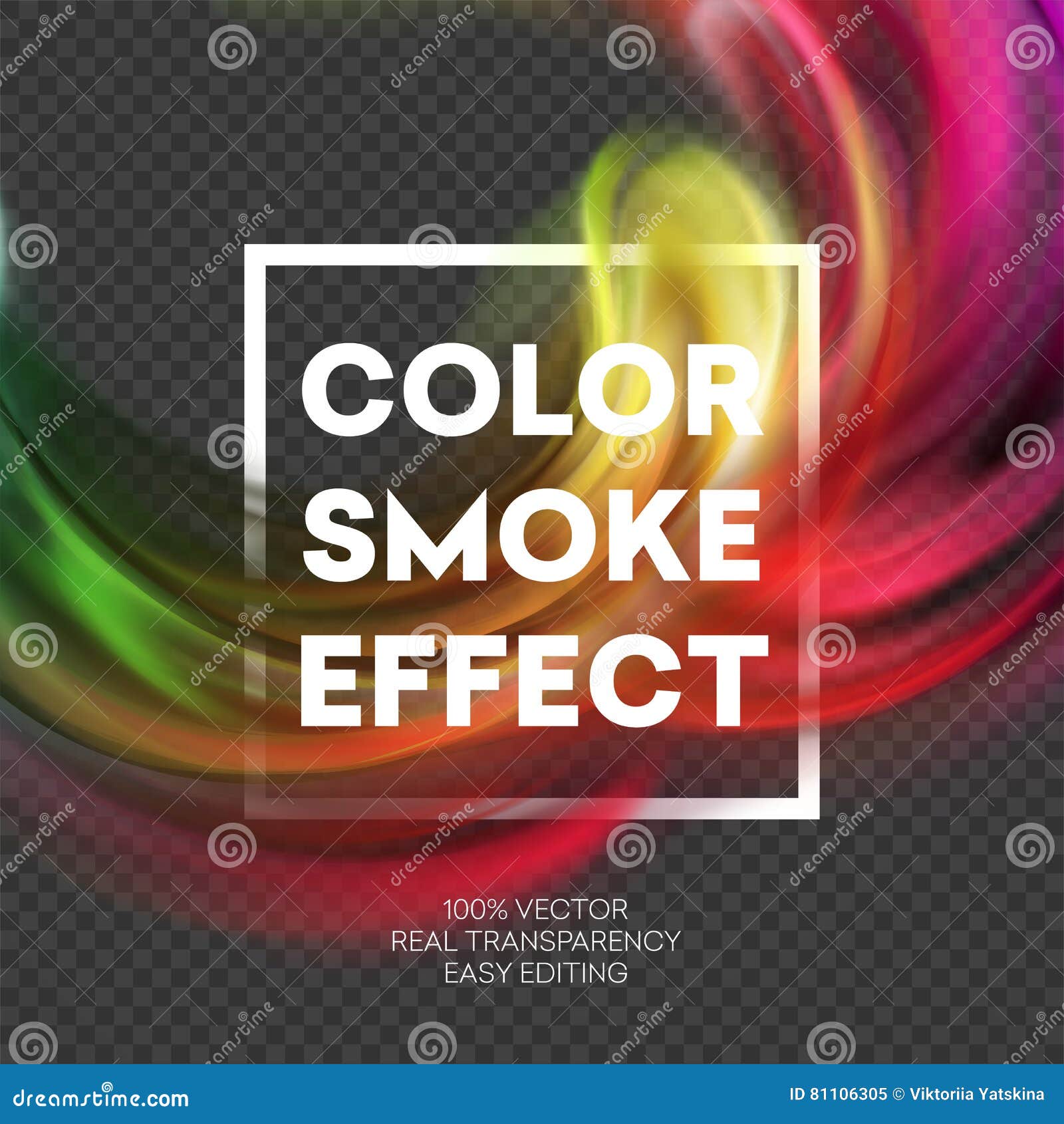 Abstract Colored Smoke Effect Background Design. Vector Illustration ...