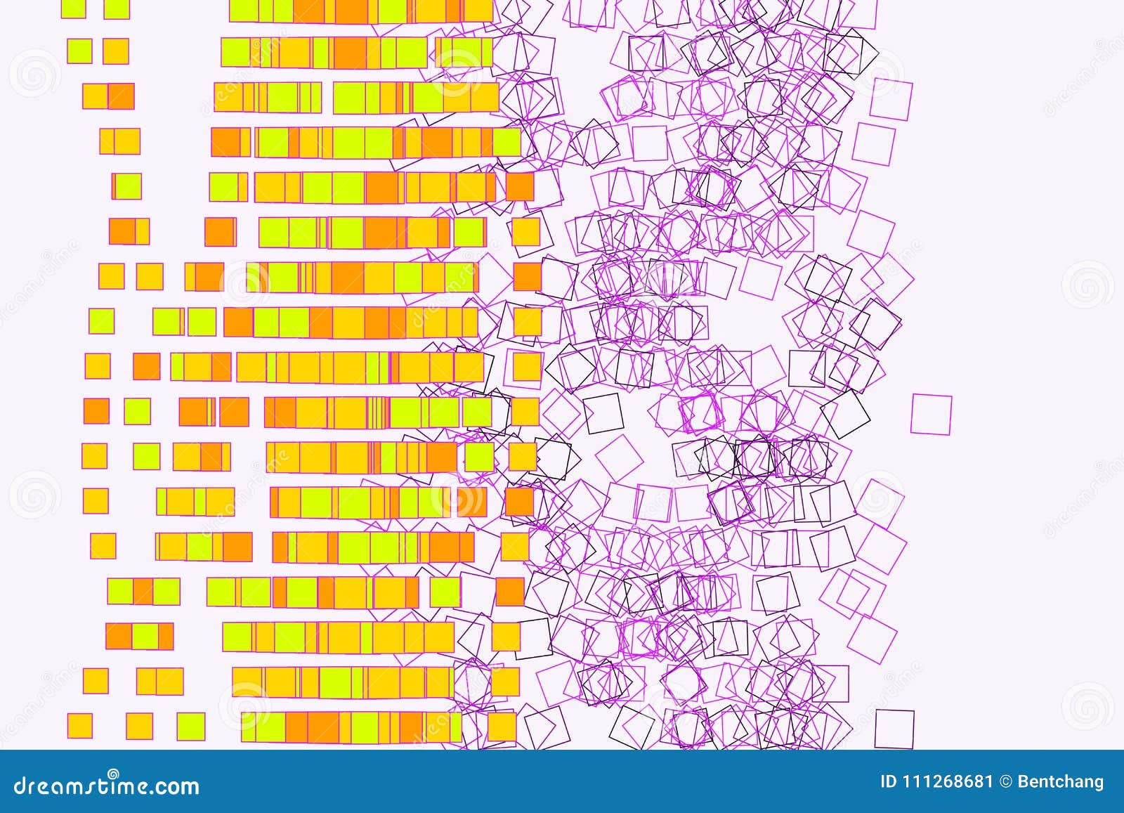 Abstract Colored Square, Rectangle Shape Pattern. Background, Digital ...