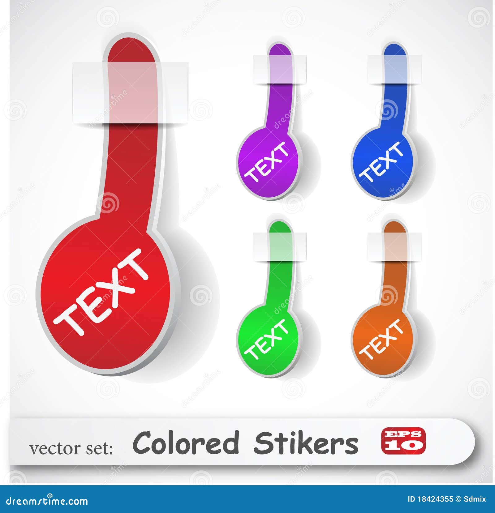 The Abstract Colored Sticker Set Stock Vector - Illustration of frame ...