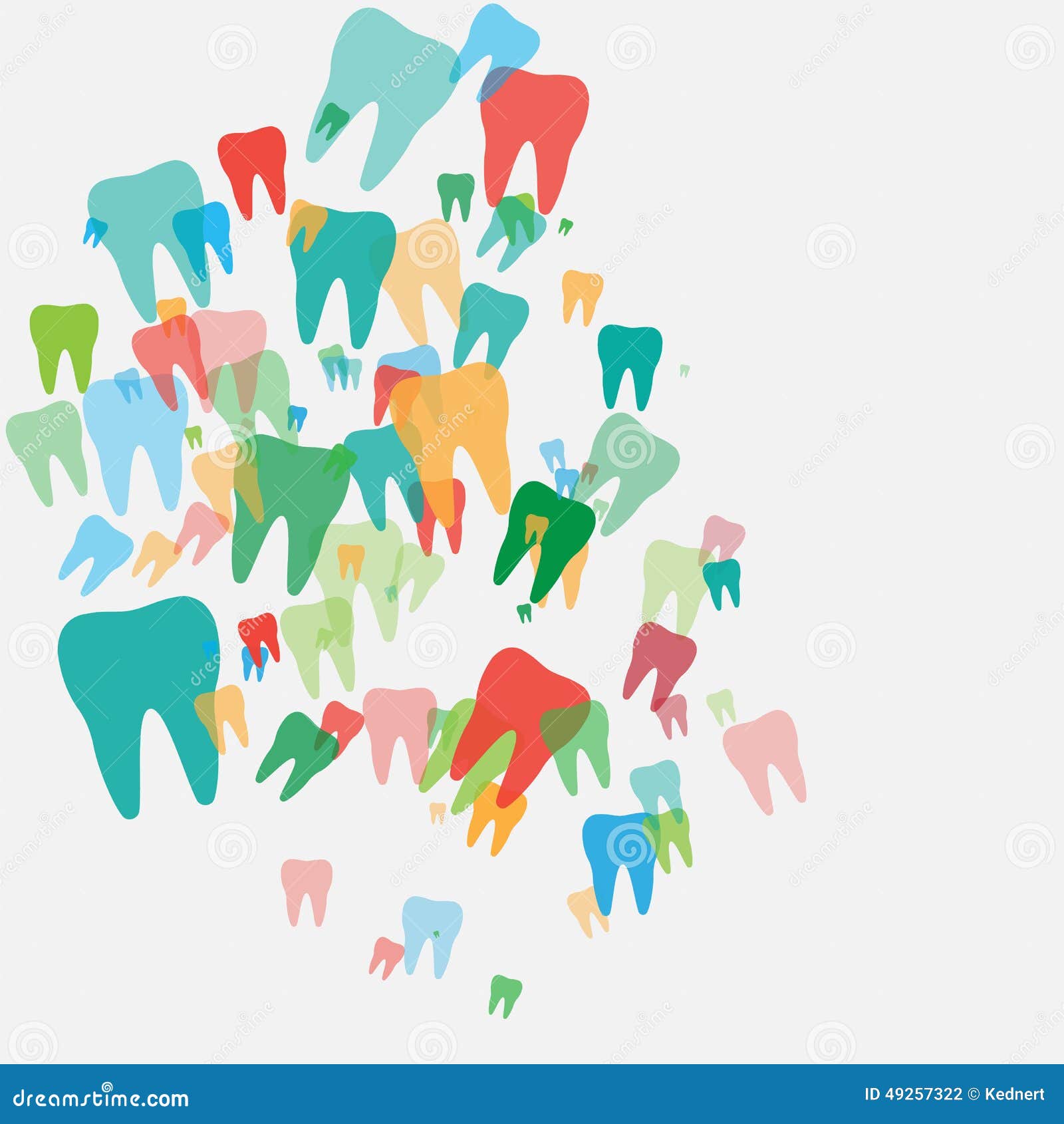 Abstract with Colored Teeth Stock Vector - Illustration of doctor ...