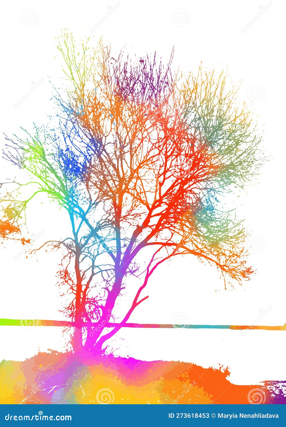 Abstract Colored Tree. Vector Illustration Stock Vector - Illustration ...