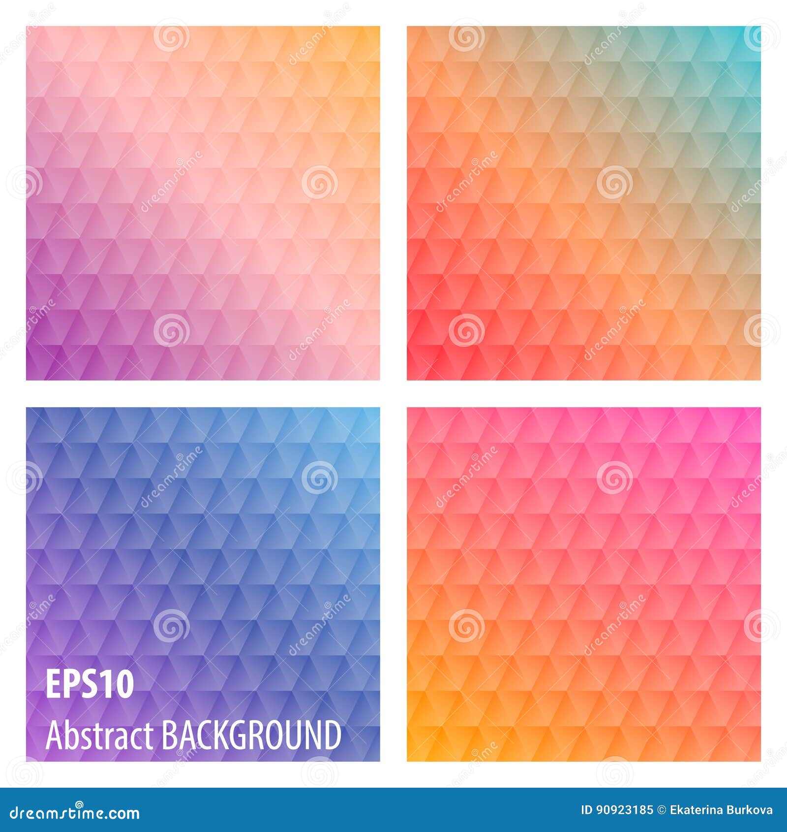 Abstract Colored Triangles Backgrounds. Stock Vector - Illustration of ...