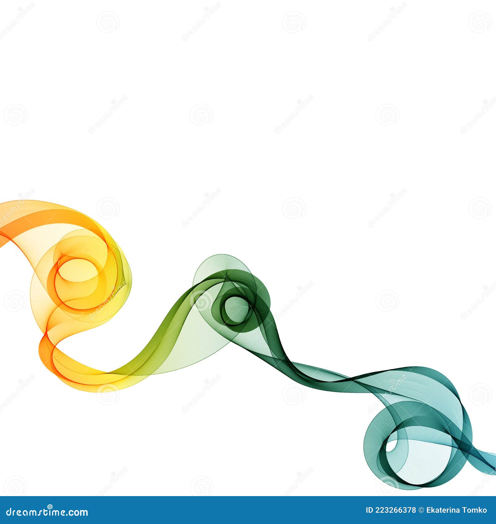 Abstract Colored Wave with Curls. Vector Background. Eps 10 Stock ...