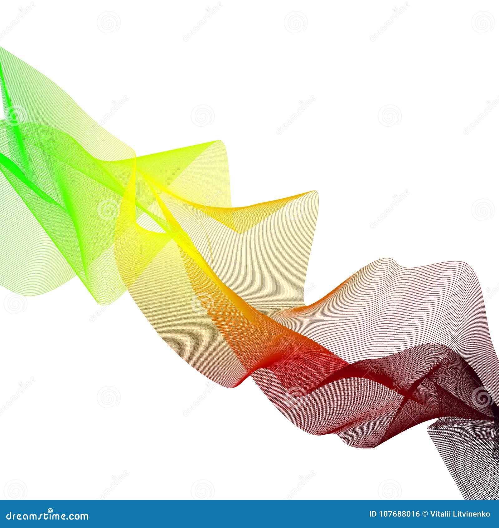 Abstract Colored Wave or Curved Line Element for Design. Vector ...