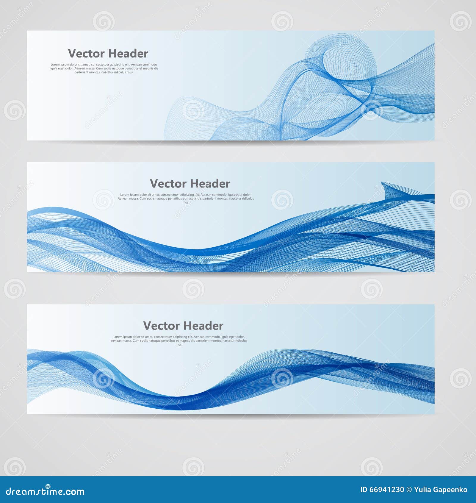 Abstract Colored Wave Header Background. Vector Illustration Stock ...