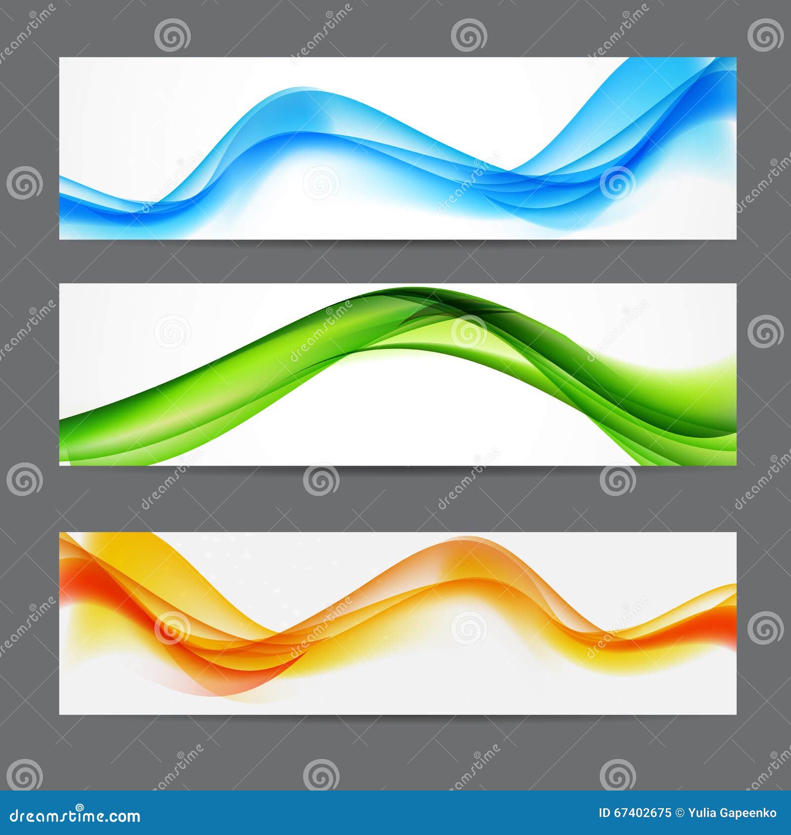 Abstract Colored Wave Header Background. Vector Illustration Stock ...