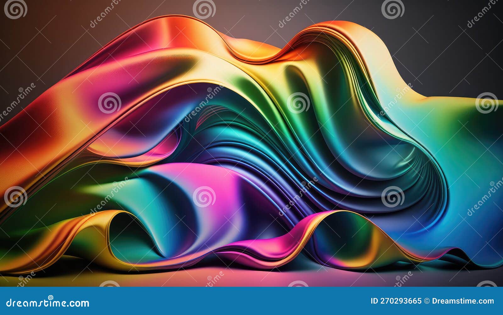 Abstract Colored Wave Motion Background, Satin Texture, Generated by AI ...