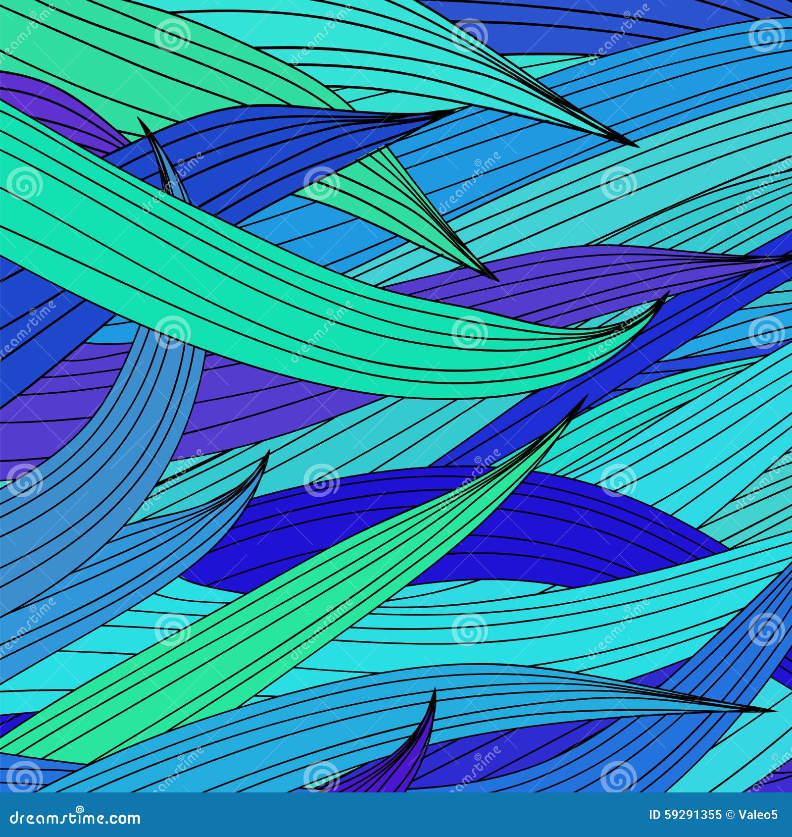 Abstract Colored Wave Pattern Stock Vector - Illustration of curl ...