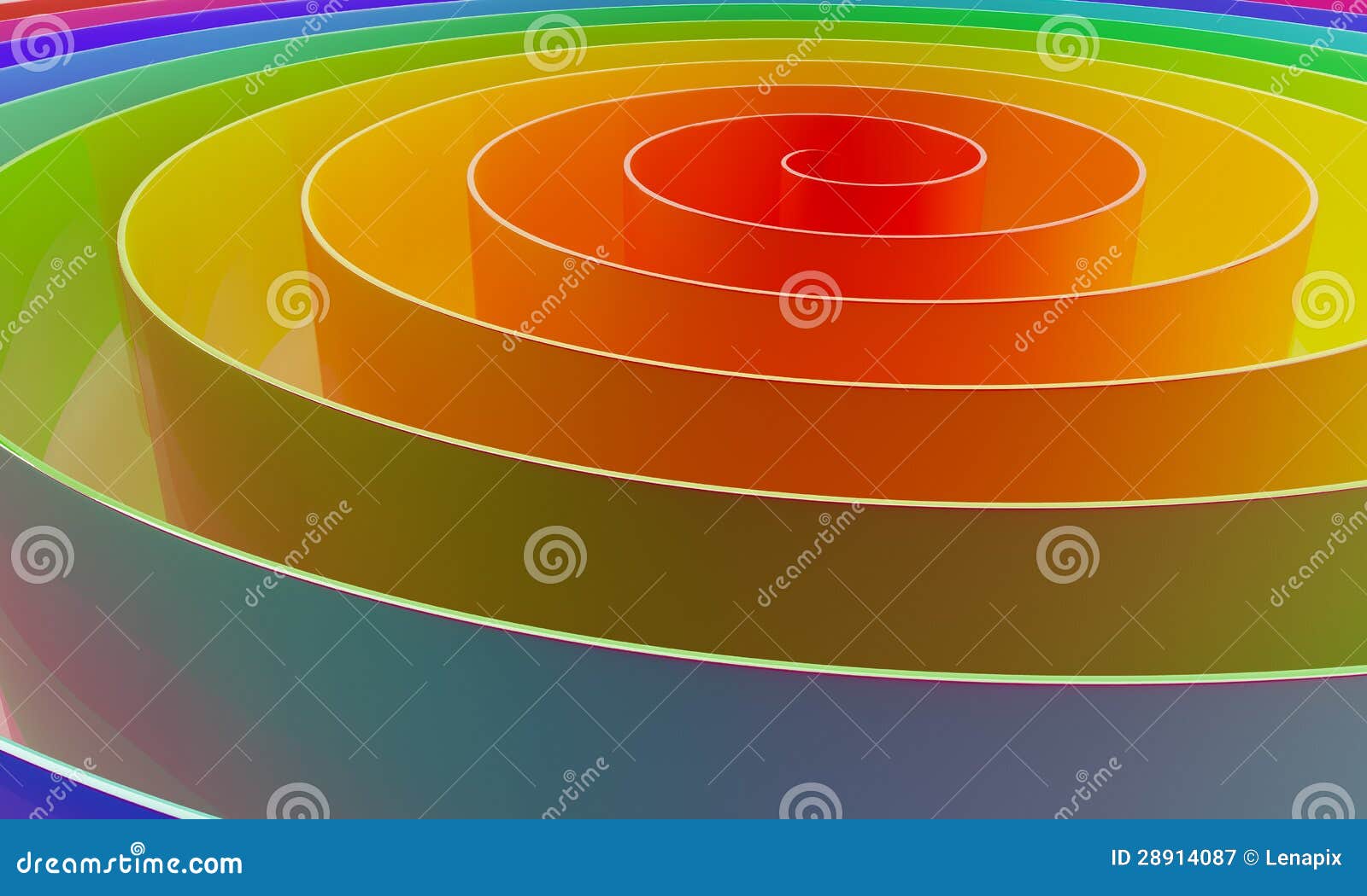 Abstract Colorful 3D Spiral Stock Illustration - Illustration of orange ...