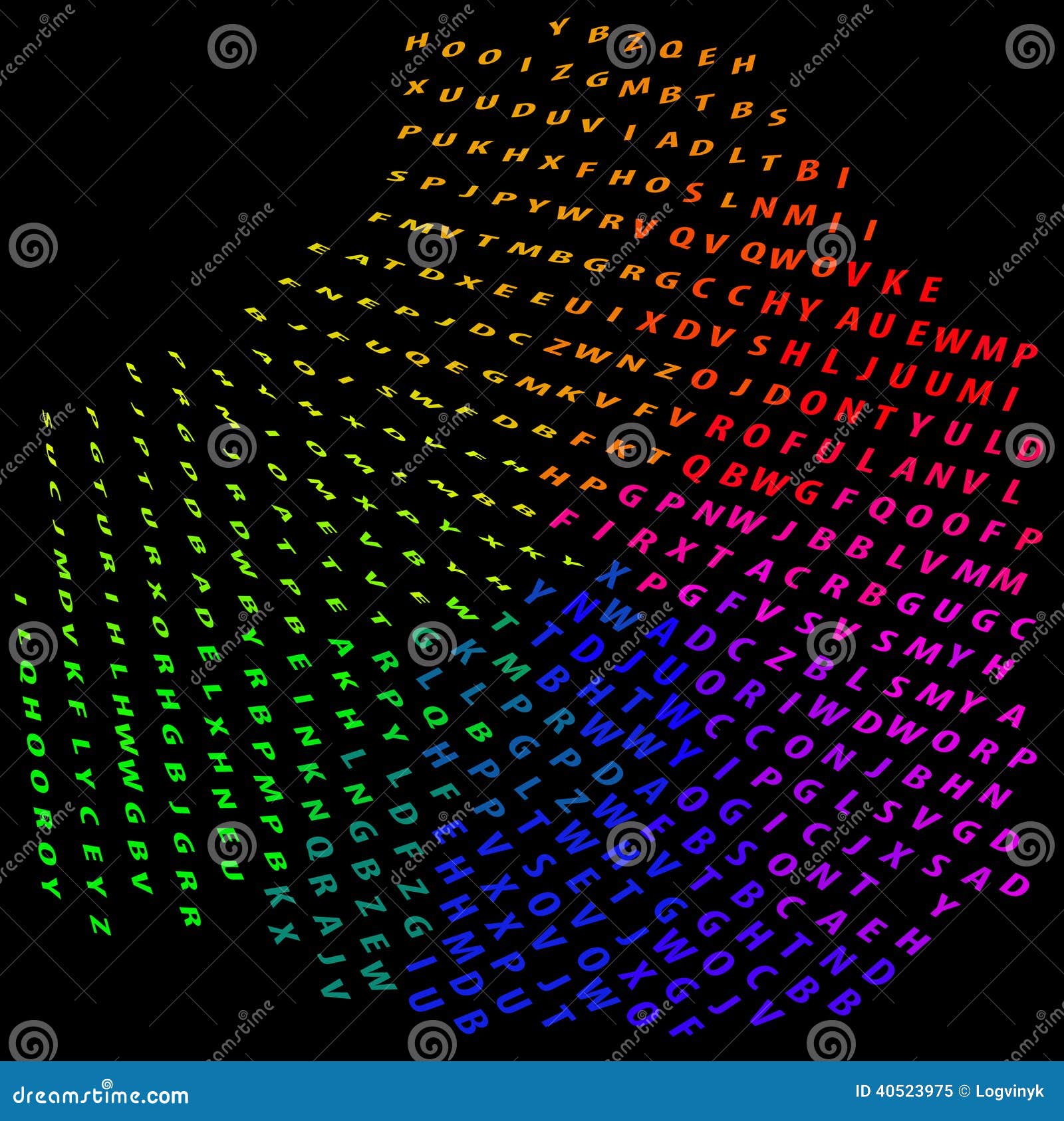 Abstract Colorful of Alphabet - Background Stock Illustration ...