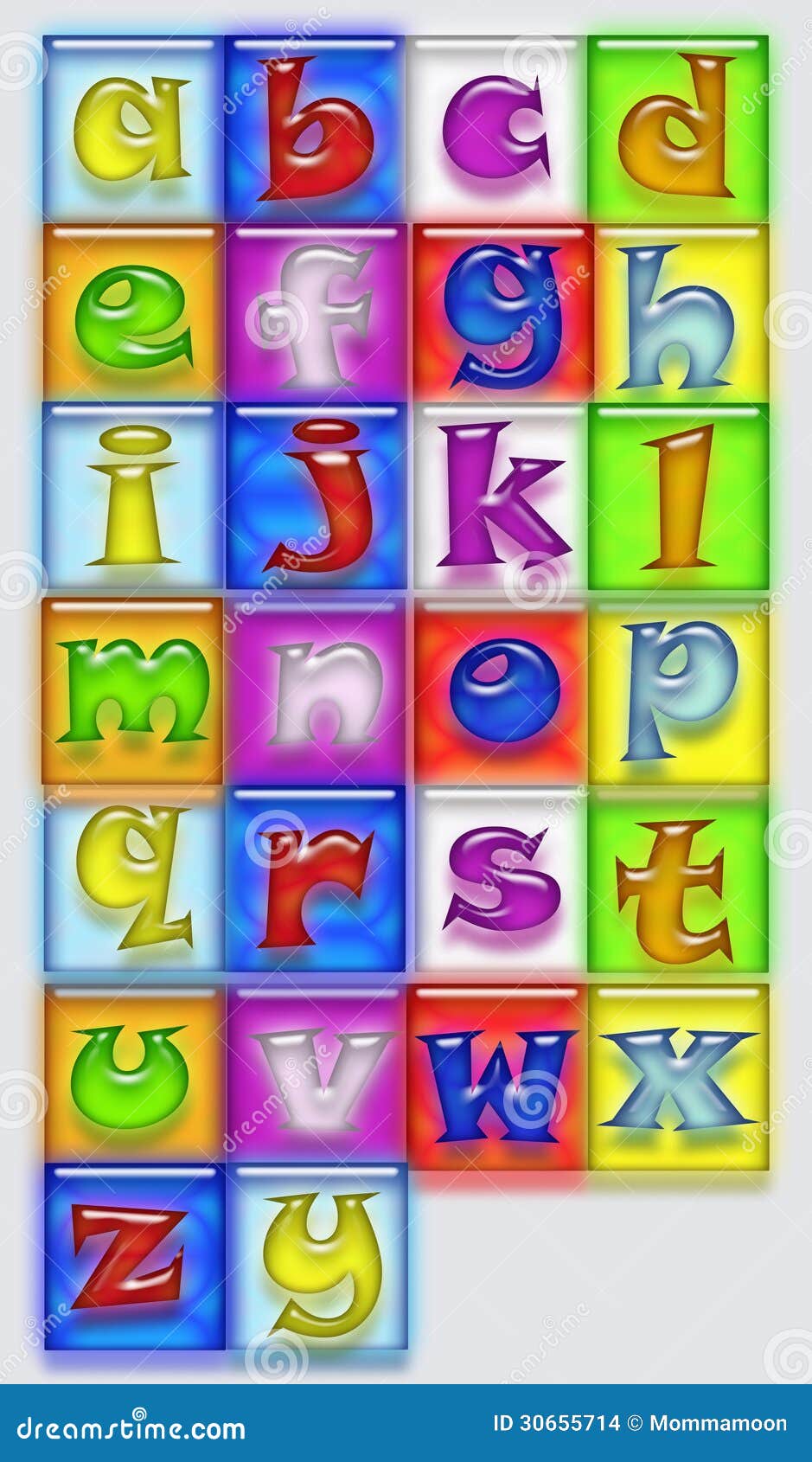 Abstract Colorful Alphabet Set Stock Illustration - Illustration of ...