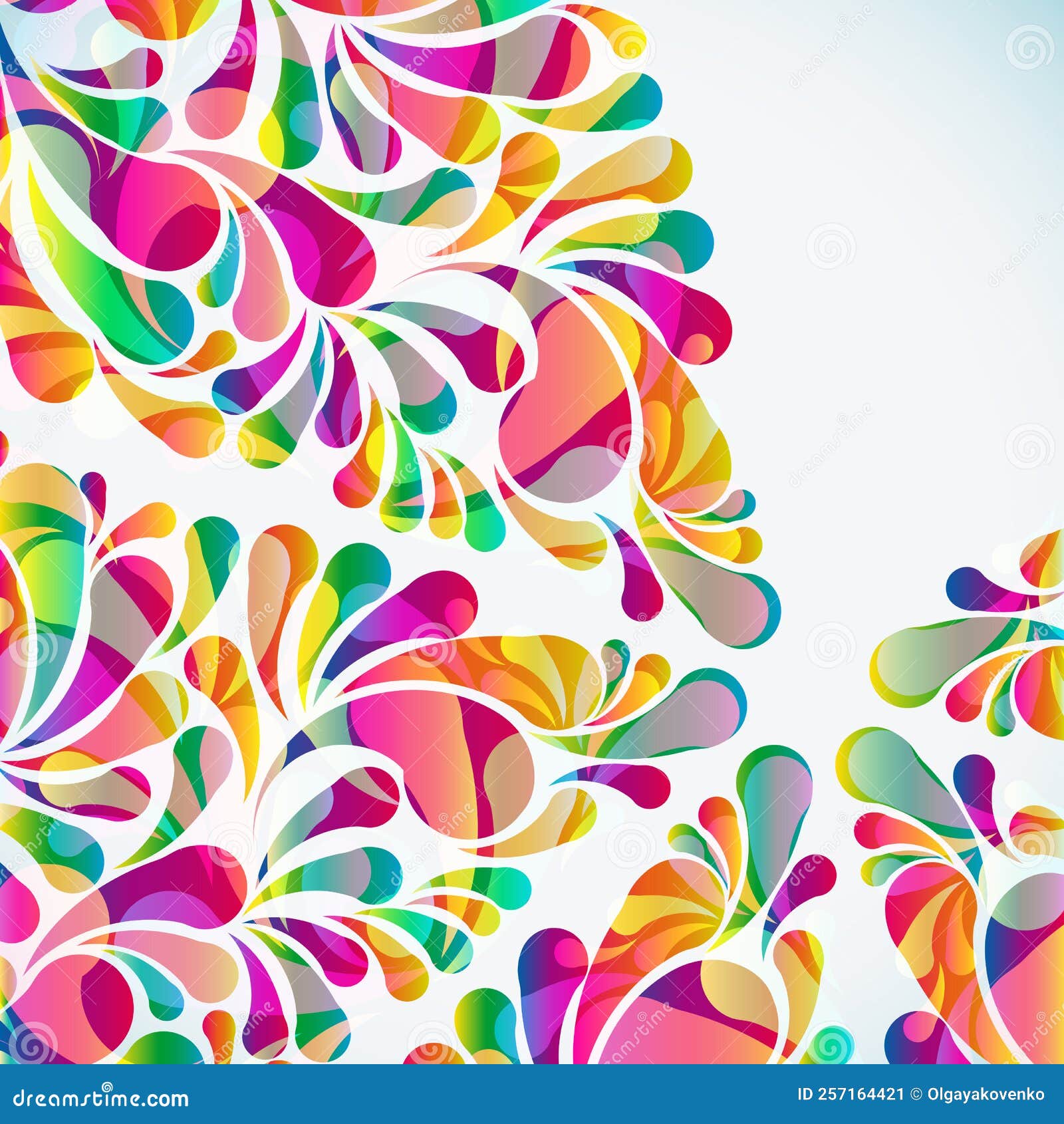 Abstract Colorful Arc-drop Background. Digital Graphic Stock Vector ...