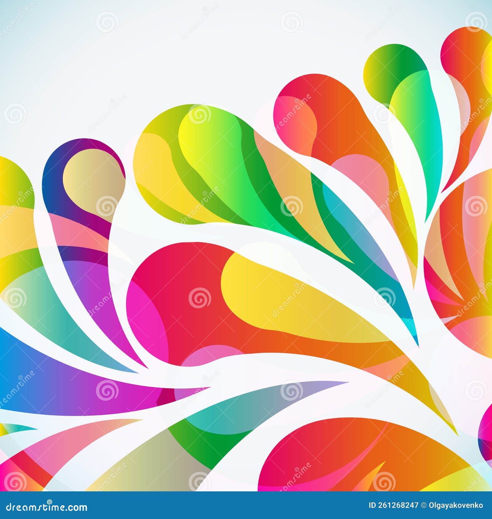 Abstract Colorful Arc-drop Background. Vector Stock Vector ...