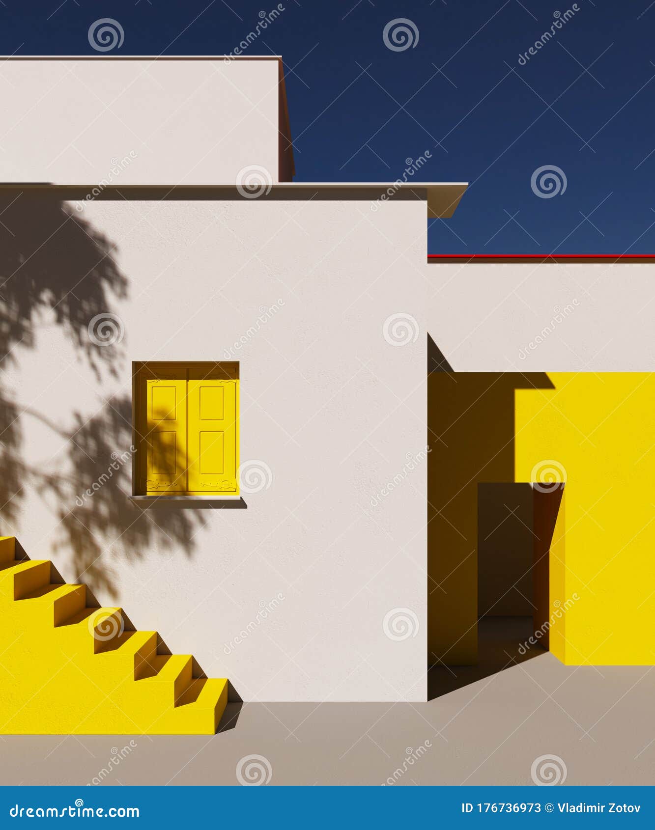 Abstract Colorful Architectural Composition of the Building. Background ...
