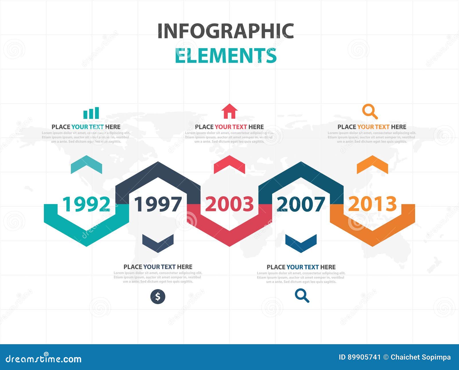 Abstract Colorful Arrow Business Timeline Infographics Elements ...