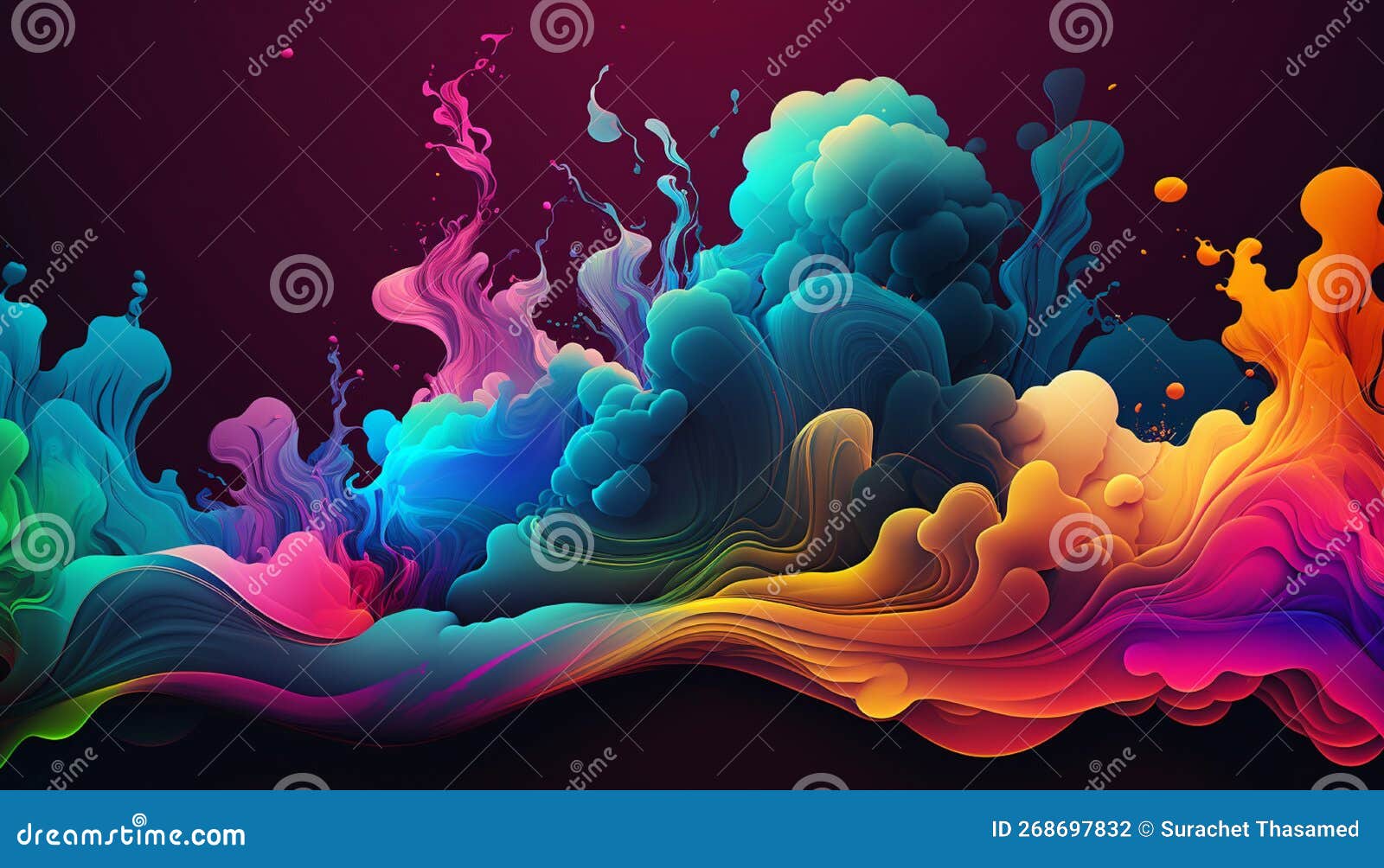 Abstract Colorful Art Background Stock Illustration - Illustration of ...