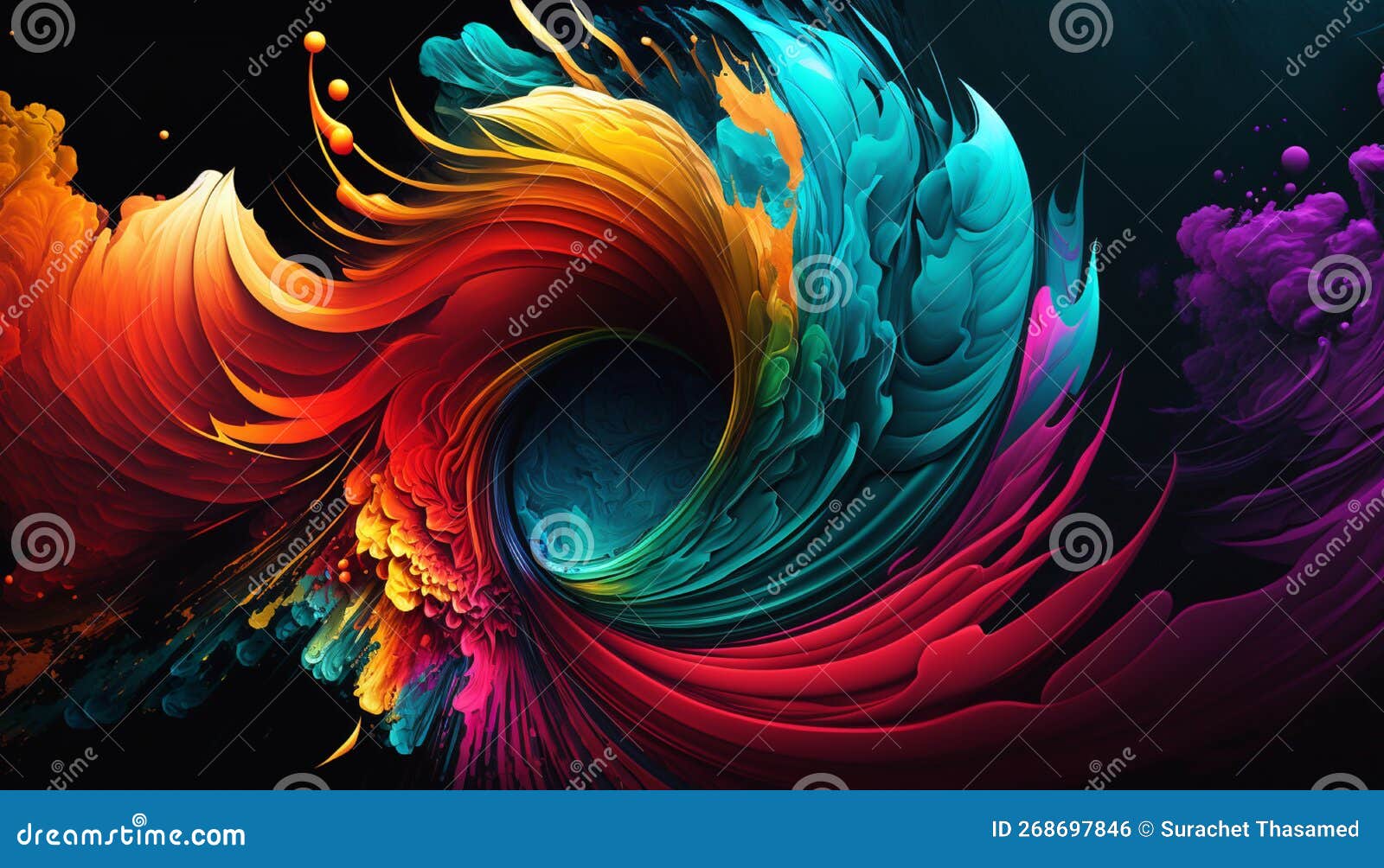 Abstract Colorful Art Background Stock Illustration - Illustration of ...