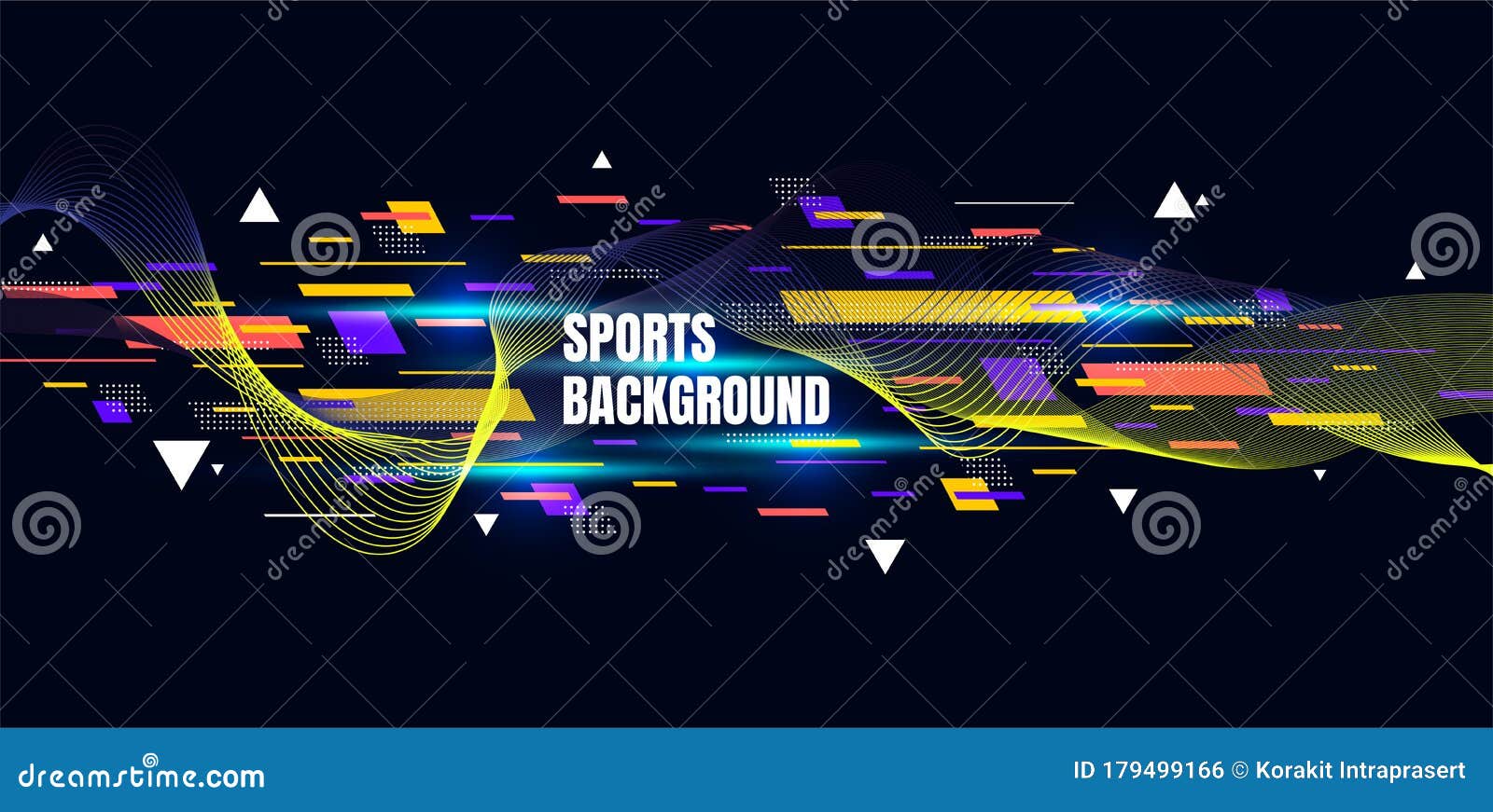 Abstract Colorful Art for Sports Background. Dynamic Particles. Modern ...