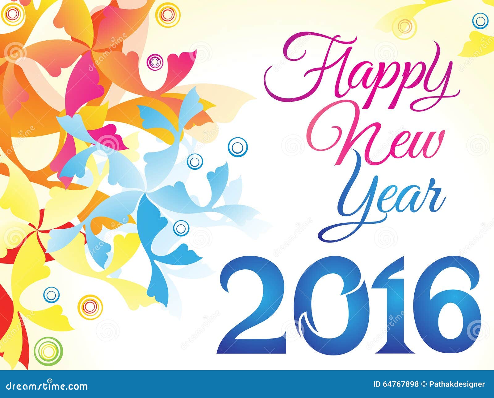 Abstract Colorful Artistic New Year Background Stock Vector ...