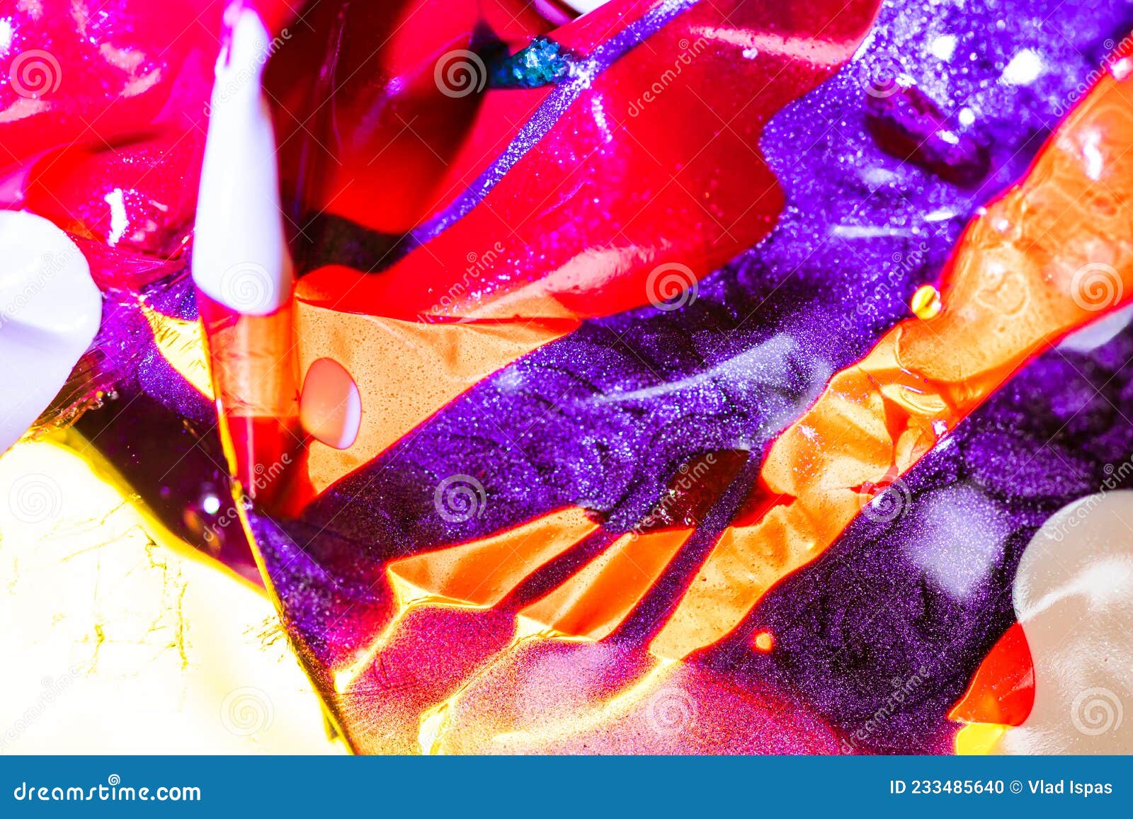 Abstract Colorful Backdrop with Oil Drops and Waves on Water Surface ...