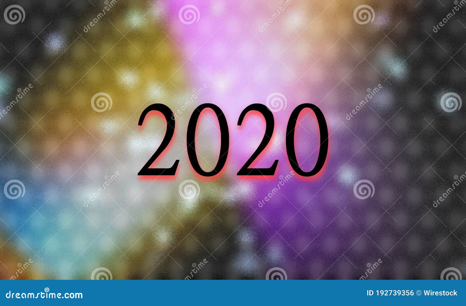 Abstract Colorful Background with Black Numbers Forming 2020 Stock ...