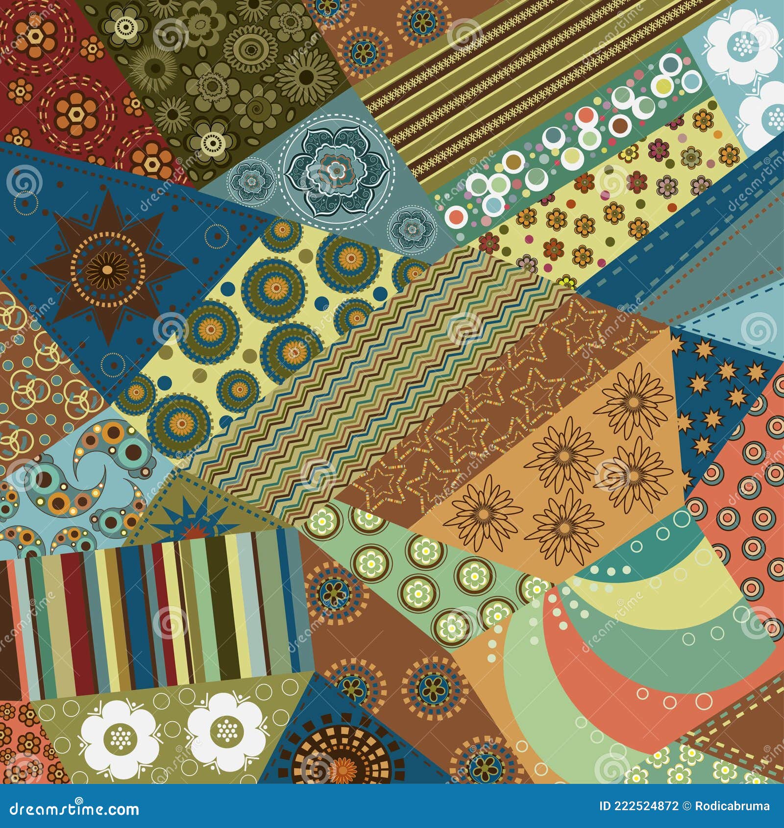 Abstract Colorful Background. Collage. Decoration Pattern Stock Vector ...