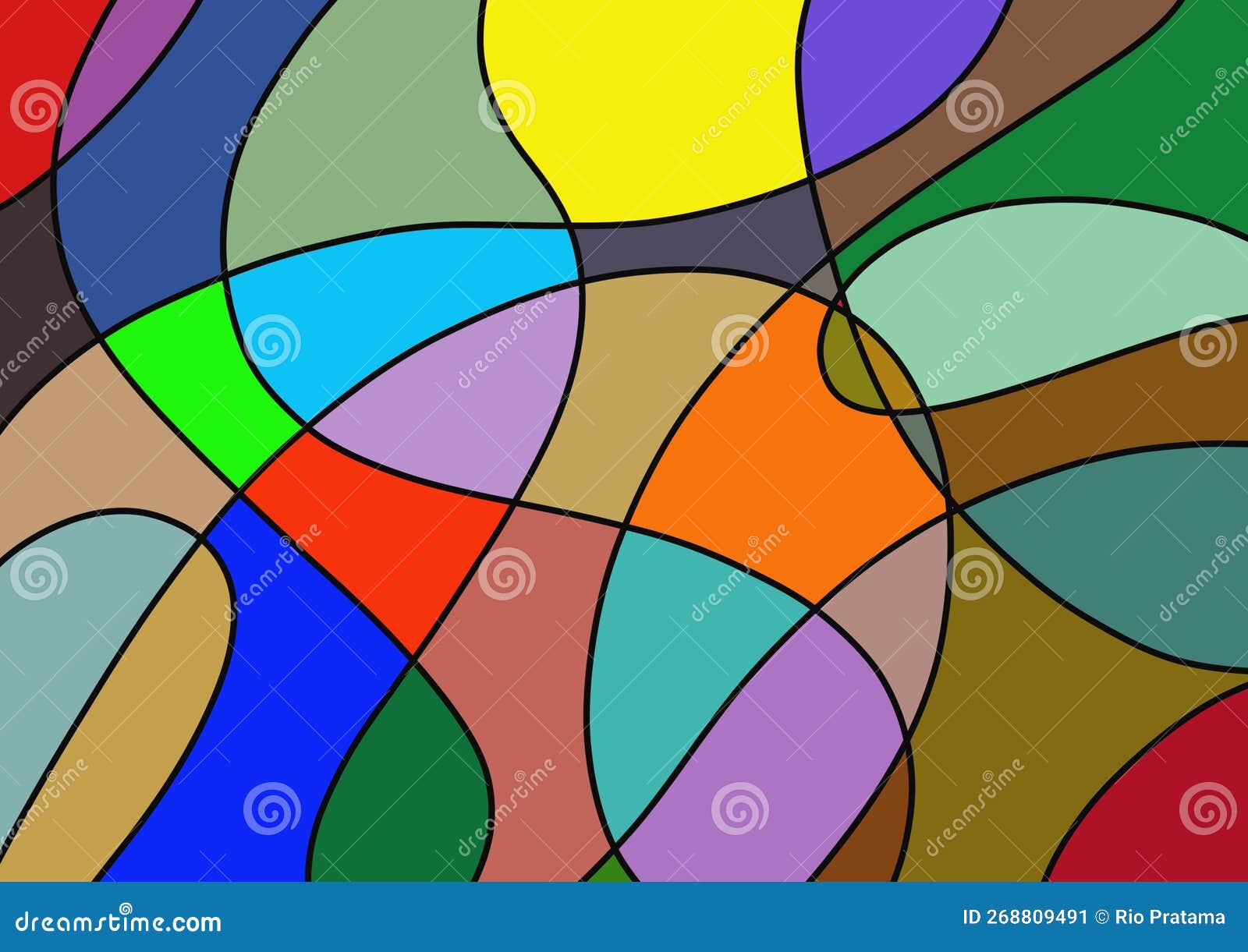 Abstract Colorful Background with Curving Line Stock Illustration ...