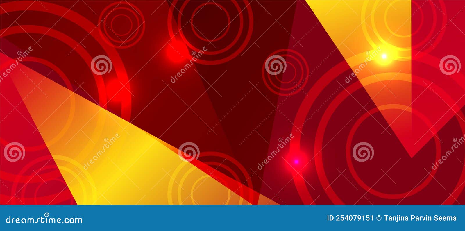 Abstract Yellow Red Triangle Shapes Background Stock Illustration ...