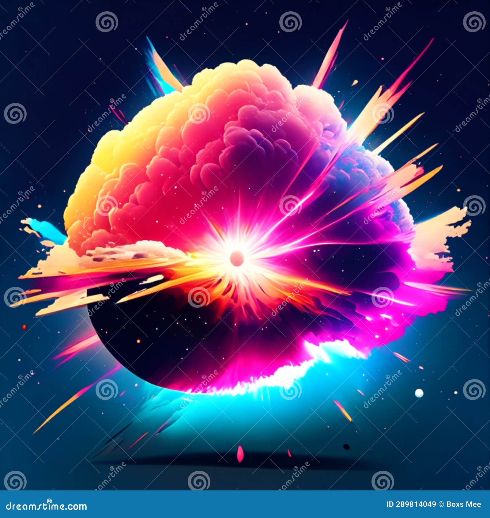 Abstract Colorful Background with Explosion Effect. 3d Rendering 3d ...