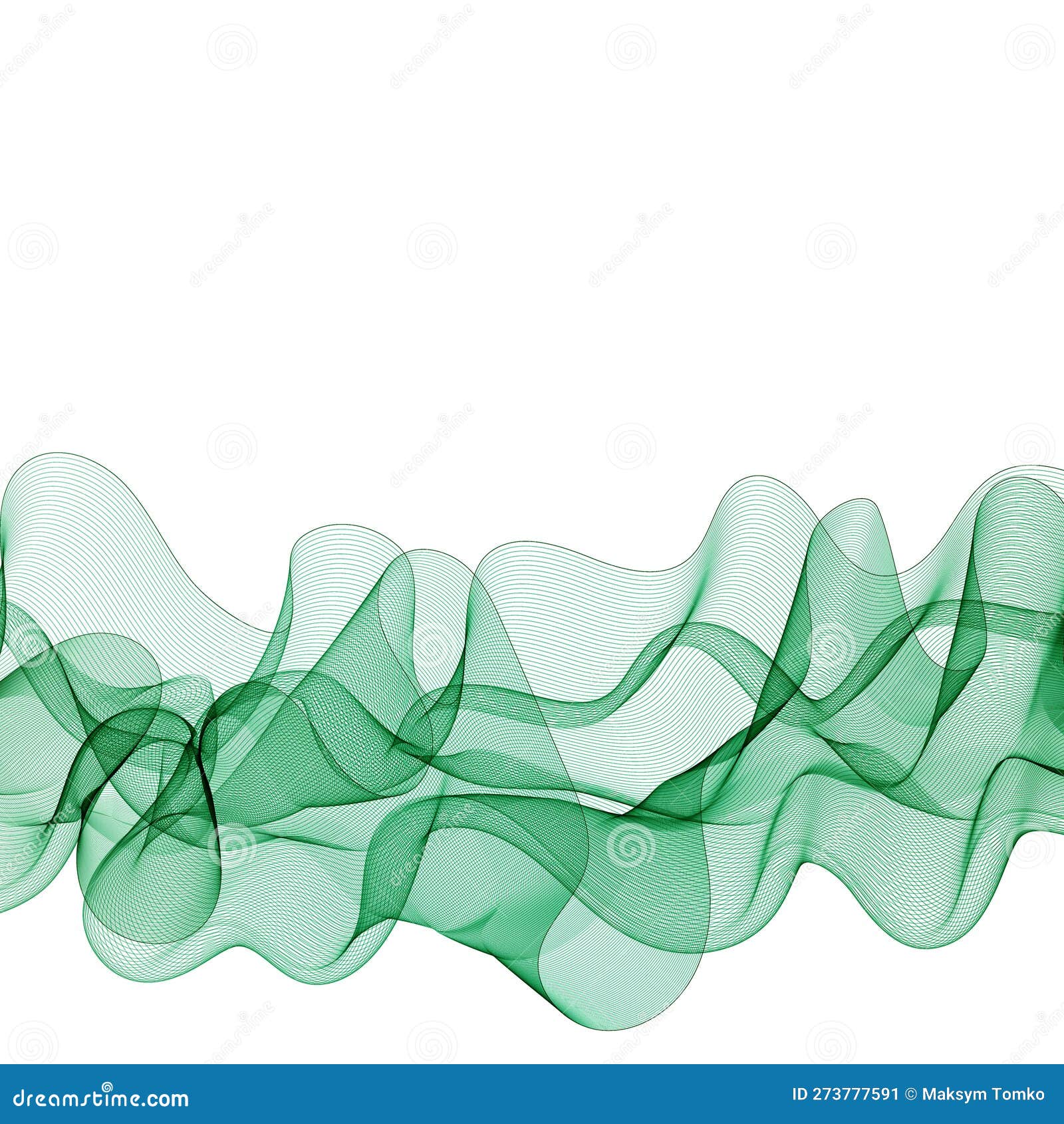 Abstract Colorful Background. Green Wave. Vector Illustration. Eps 10 ...