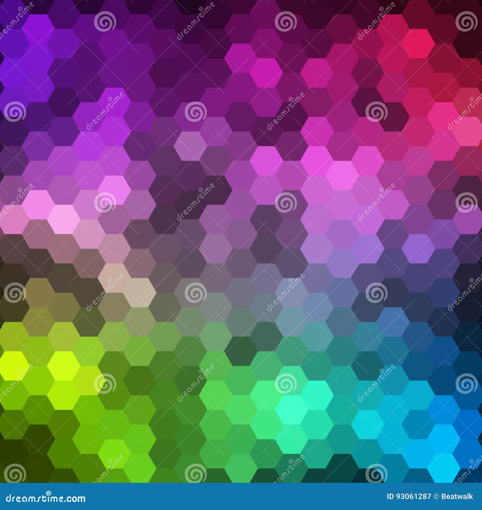 Abstract Colorful Background of Hexagons Stock Vector - Illustration of ...