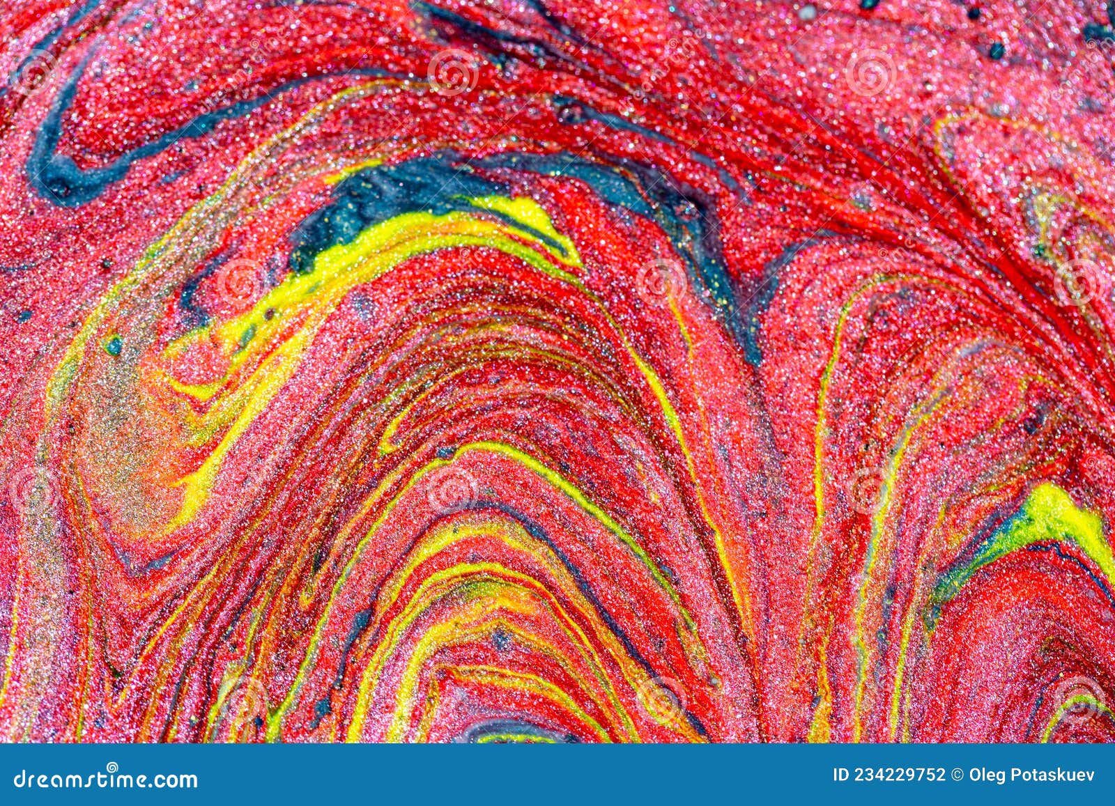 Abstract Colorful Background of Mixed Multicolored Acrylic Paints with ...