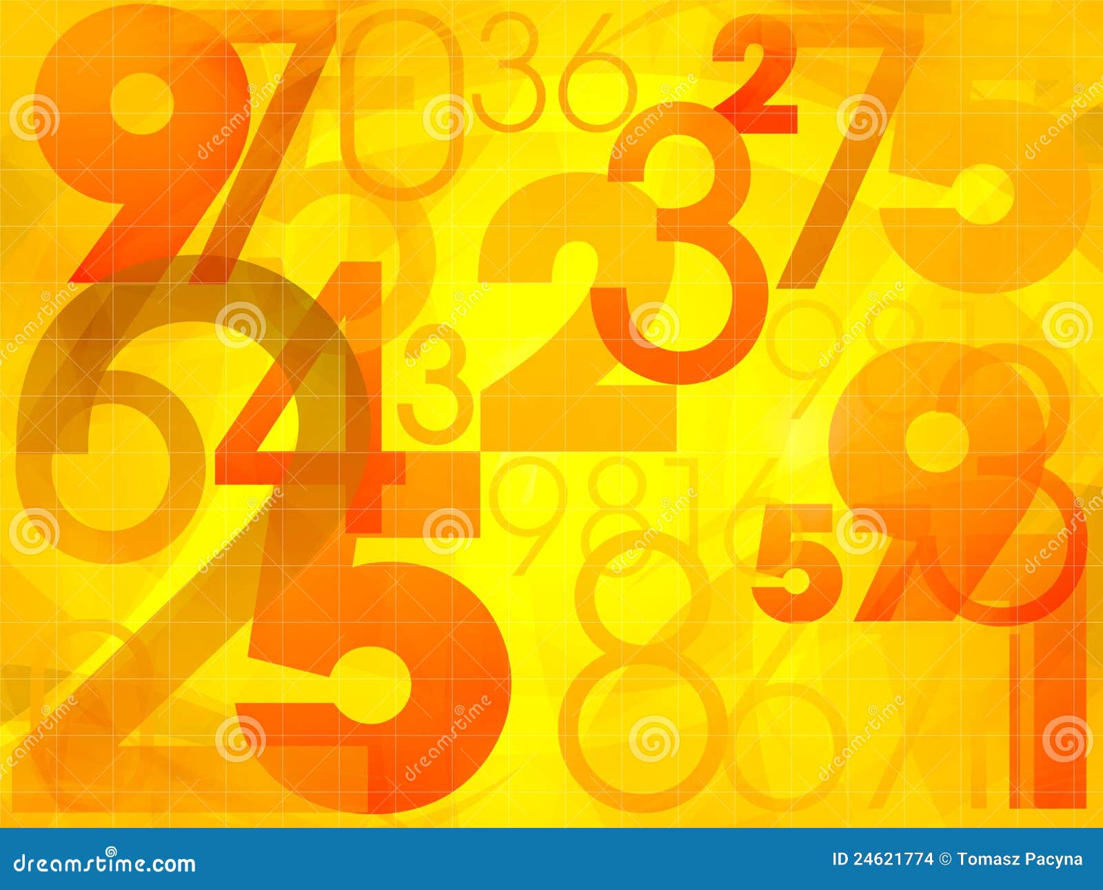 Abstract Colorful Background with Numbers Stock Illustration ...